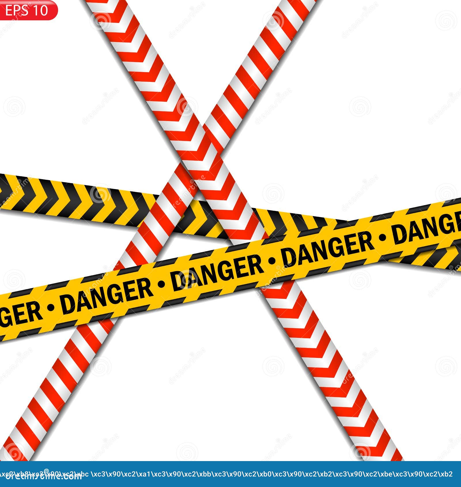 Black and Color Caution Lines Isolated Stock Vector - Illustration of ...