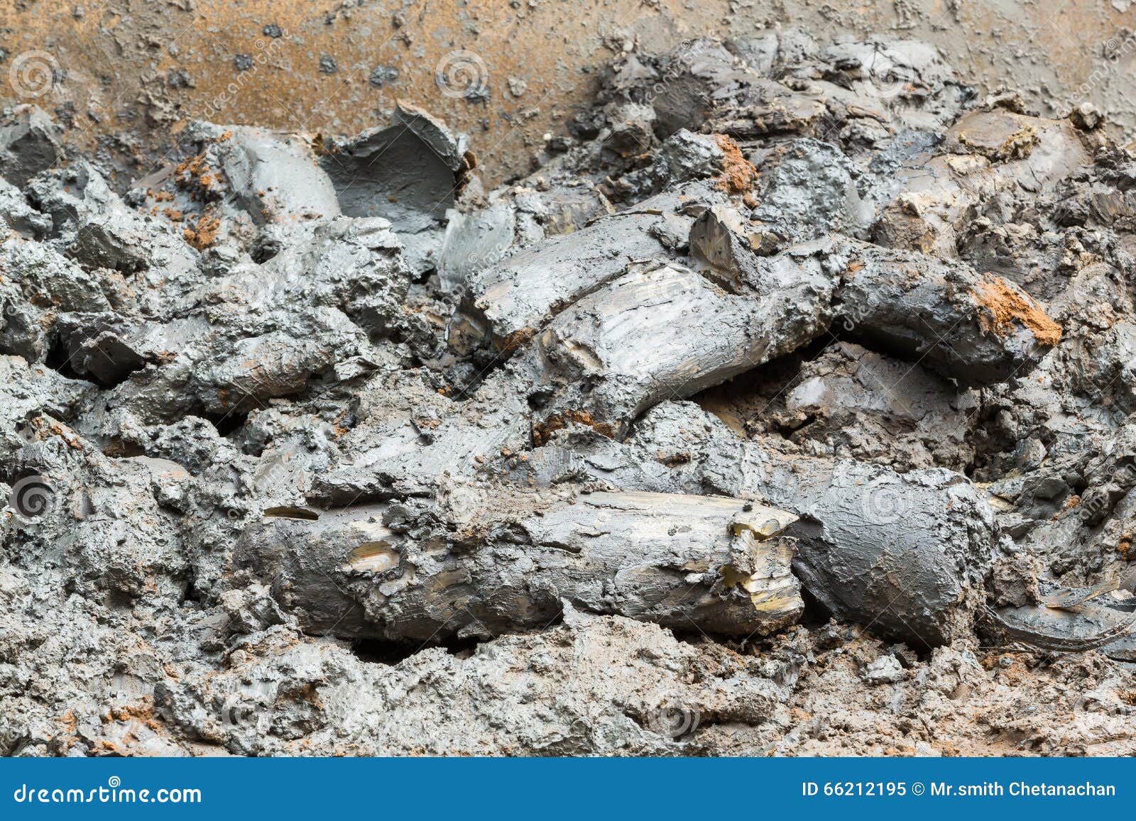 Black Color Clay from Dry Process Bored Pile Stock Image - Image of ...