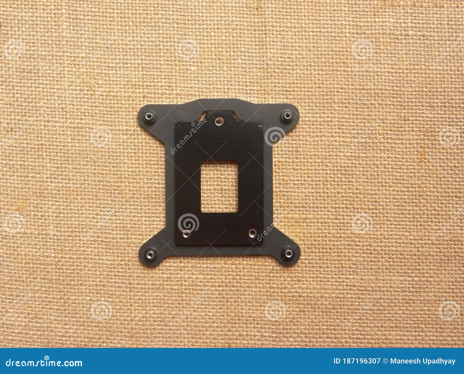 Black CPU Retention Bracket Stock Image - Image of mechanical, clip ...