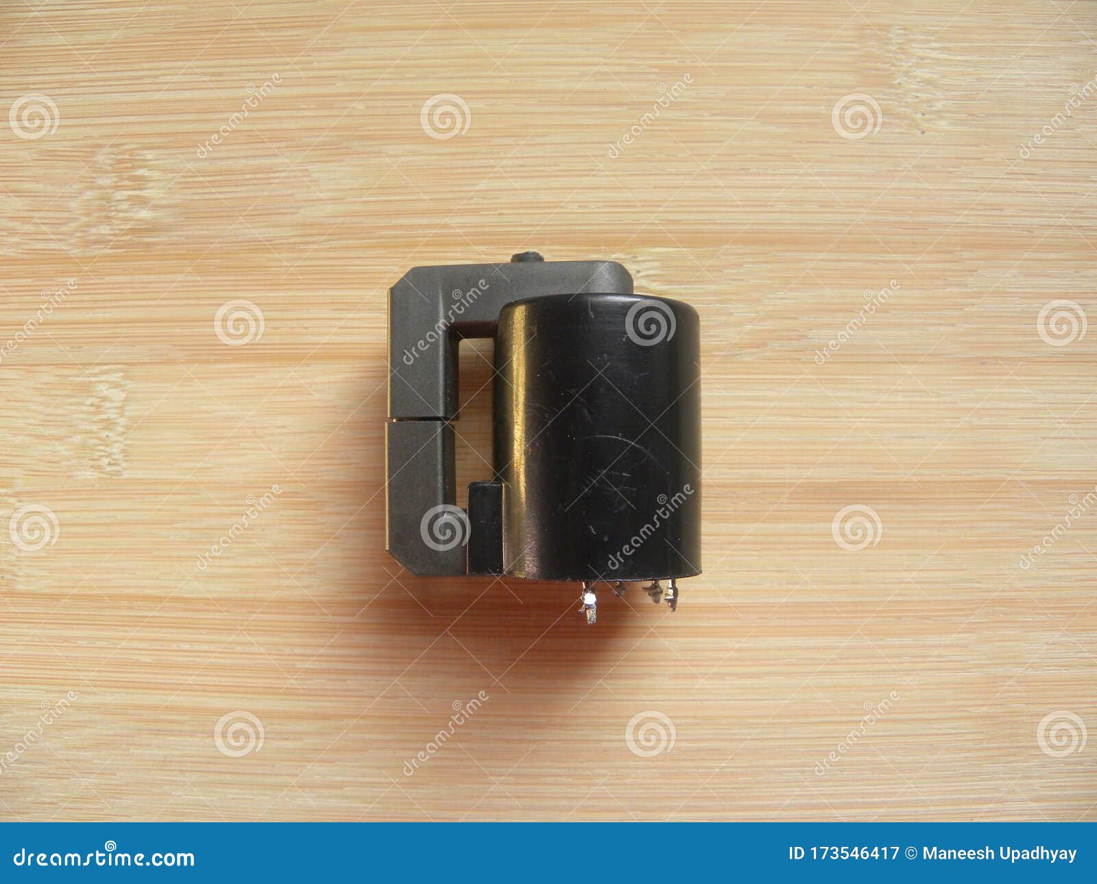 Cylindrical transformer stock image. Image of element - 173546417