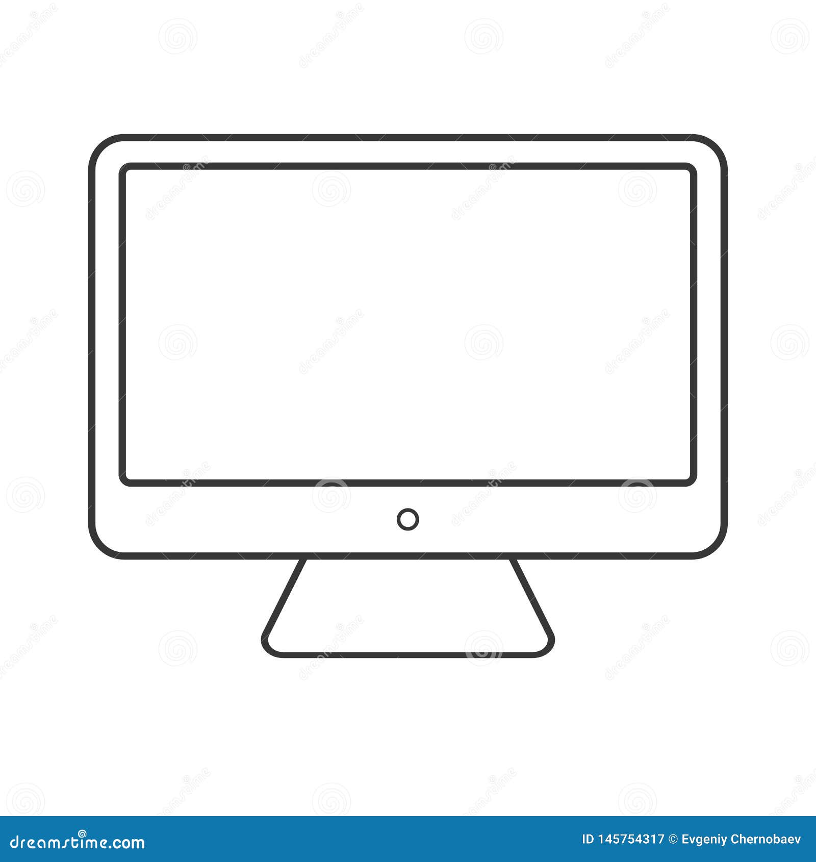 Black Color Desktop Computer Outline Icon Vector Eps10. Screen Outline ... Black Color Desktop Computer Outline Icon Vector Eps10. Screen Outline ...
