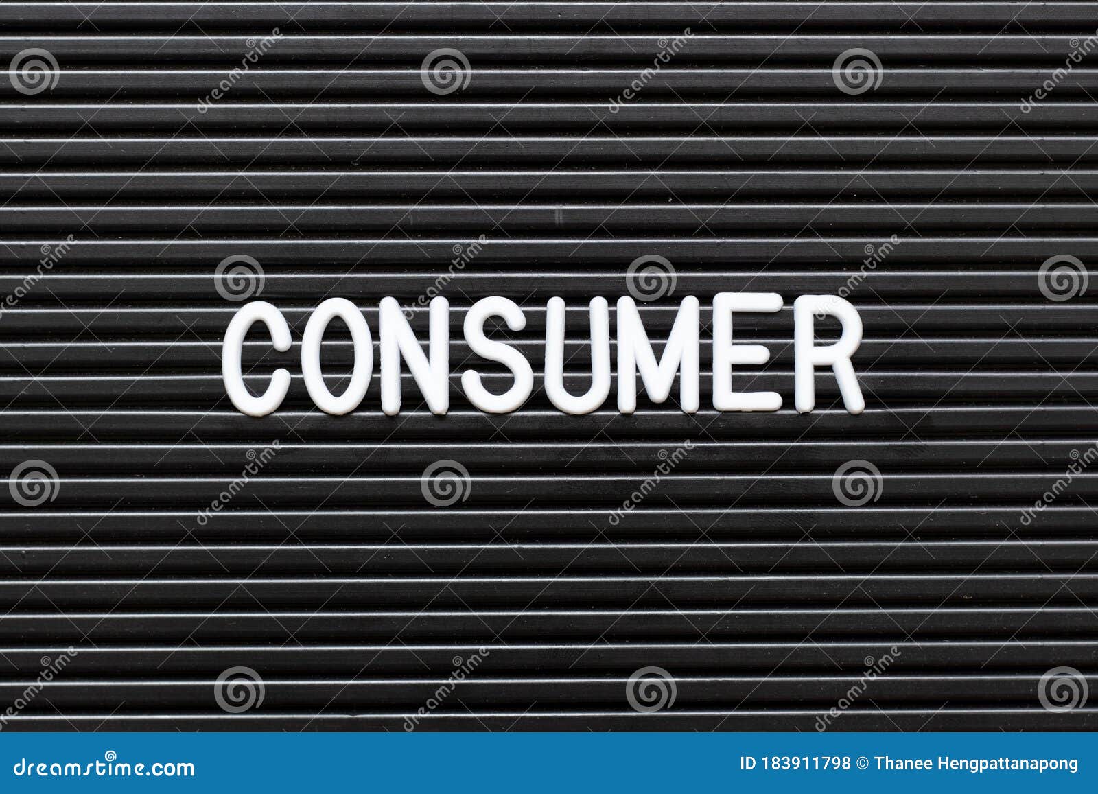 Black Felt Board with Word Consumer Background Stock Photo - Image of ...