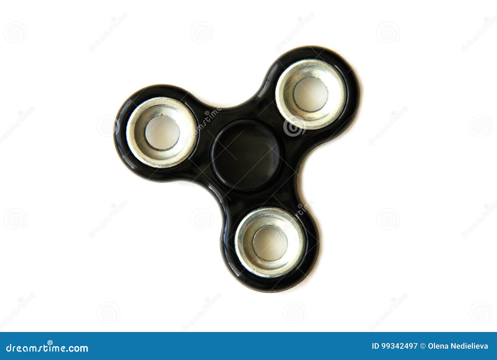 Black Color Fidget Spinner on White Background Stock Image - Image of ...