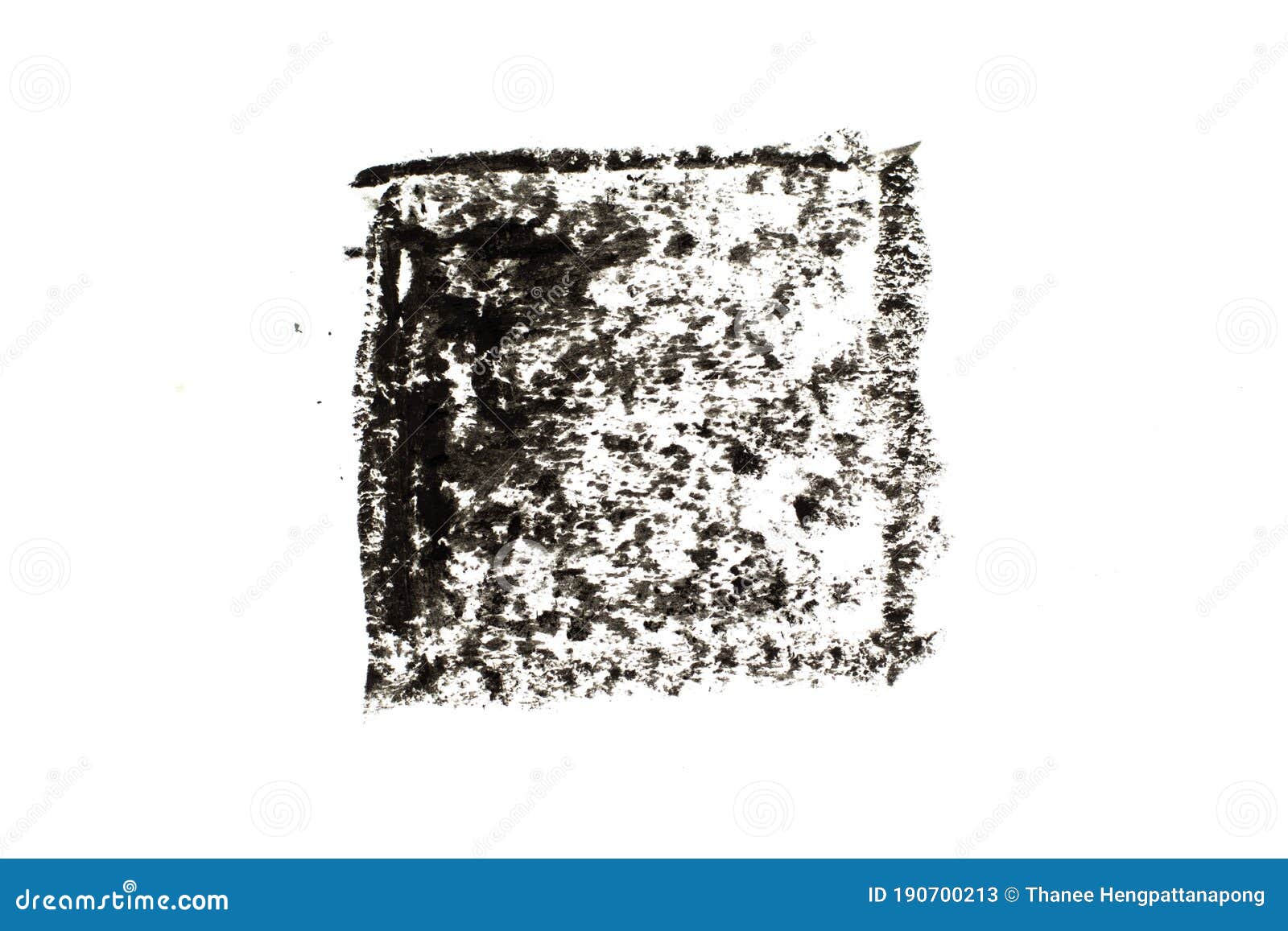 Black Oil Pastel Drawing in Square or Rectangle Shape on White Paper ...