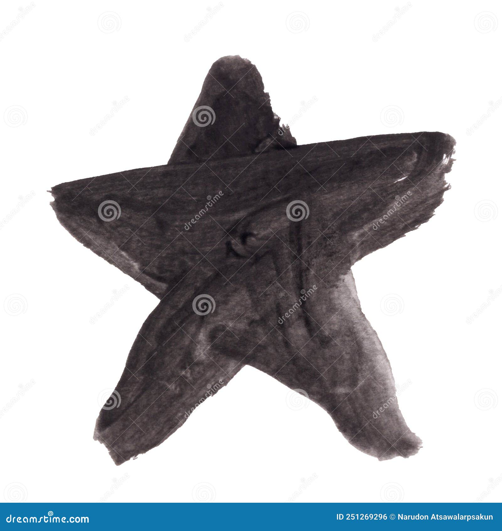 Black Color Paper Draw Star Isolated on Background Stock Photo - Image ...