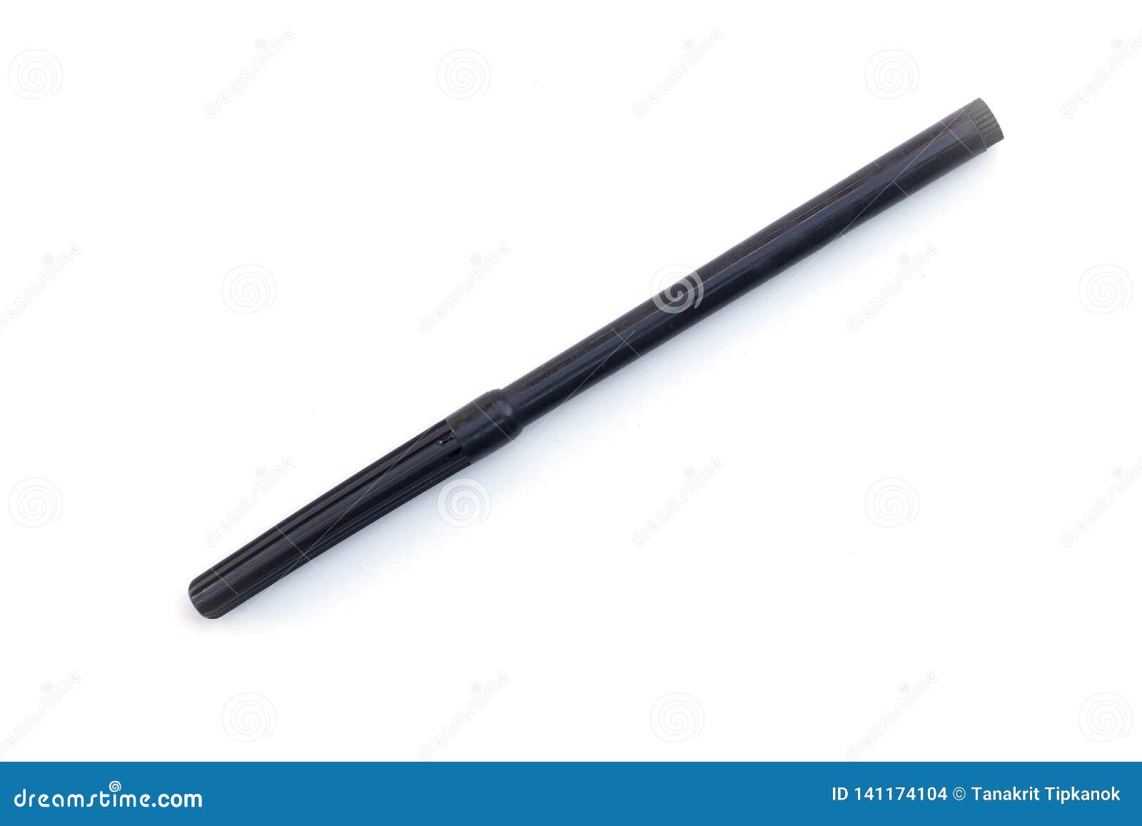 Black Color Pen Isolated White Background Stock Photo - Image of ...