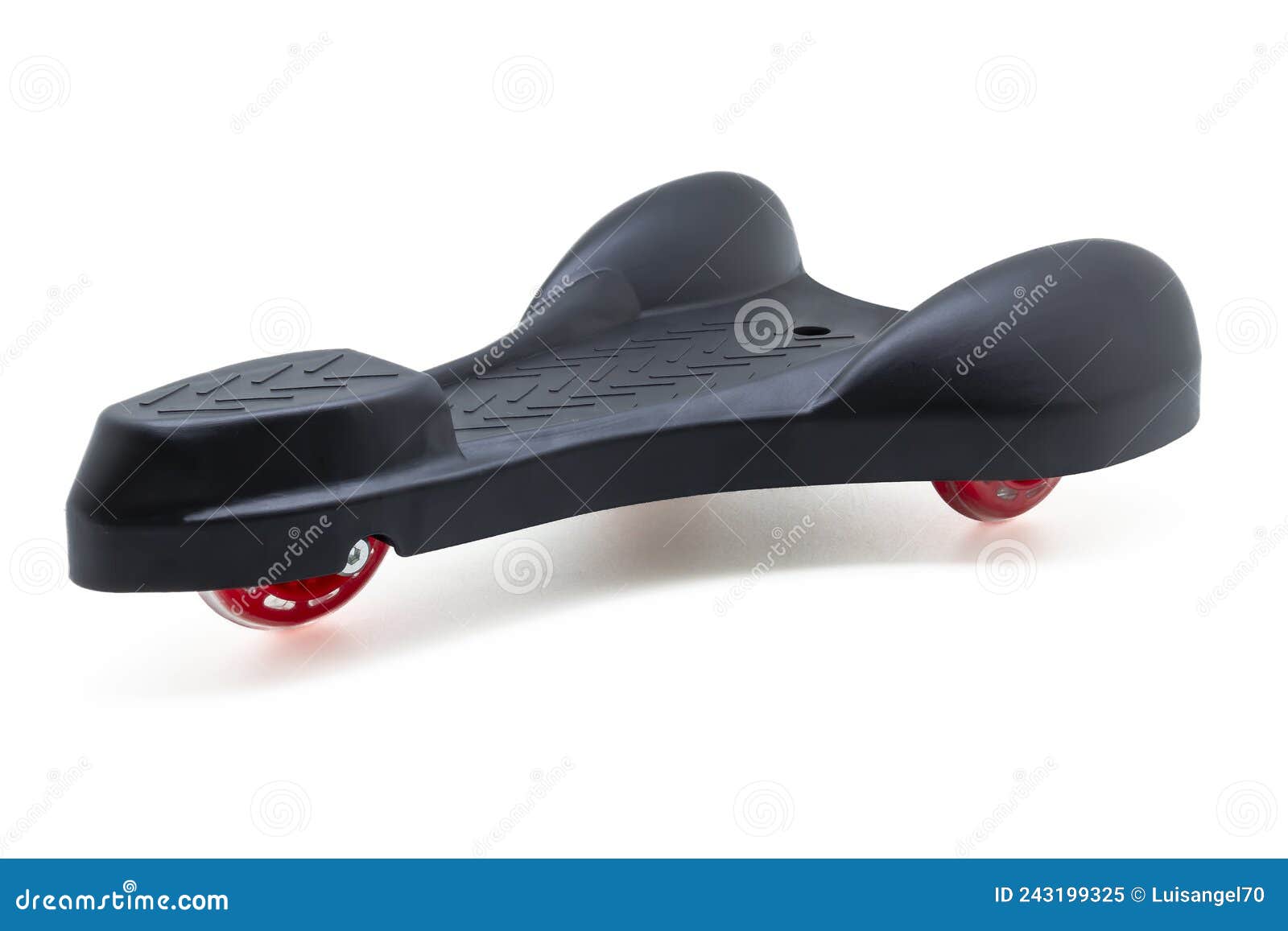 Black Color Roller Skate with Three Wheels Isolated on White Background ...