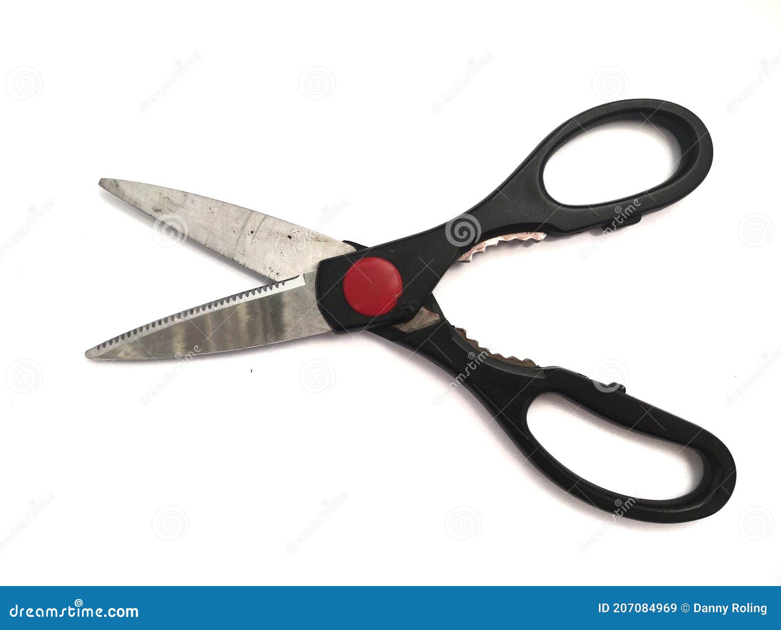 Black Color Scissors on White Background Stock Image - Image of ...
