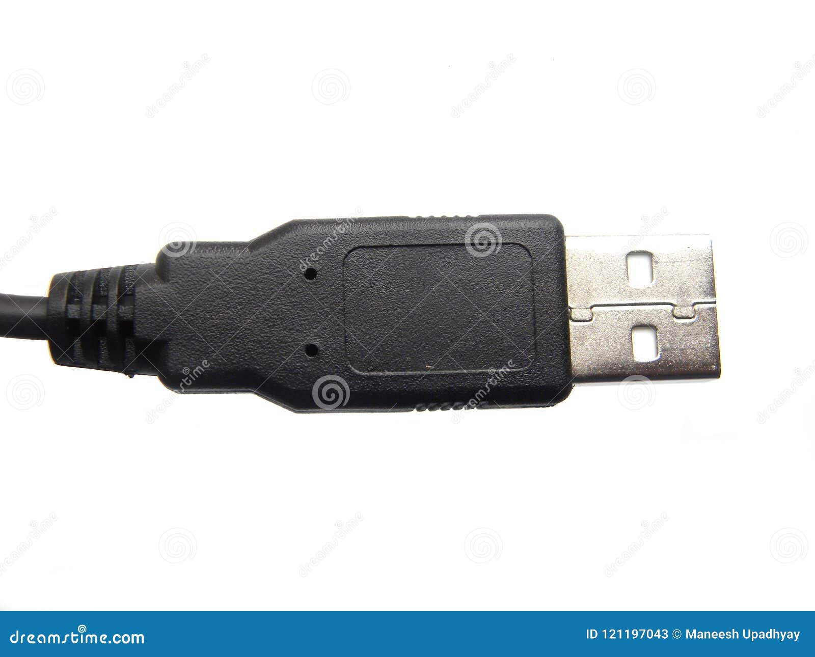 Black color USB cable stock image. Image of connector - 121197043
