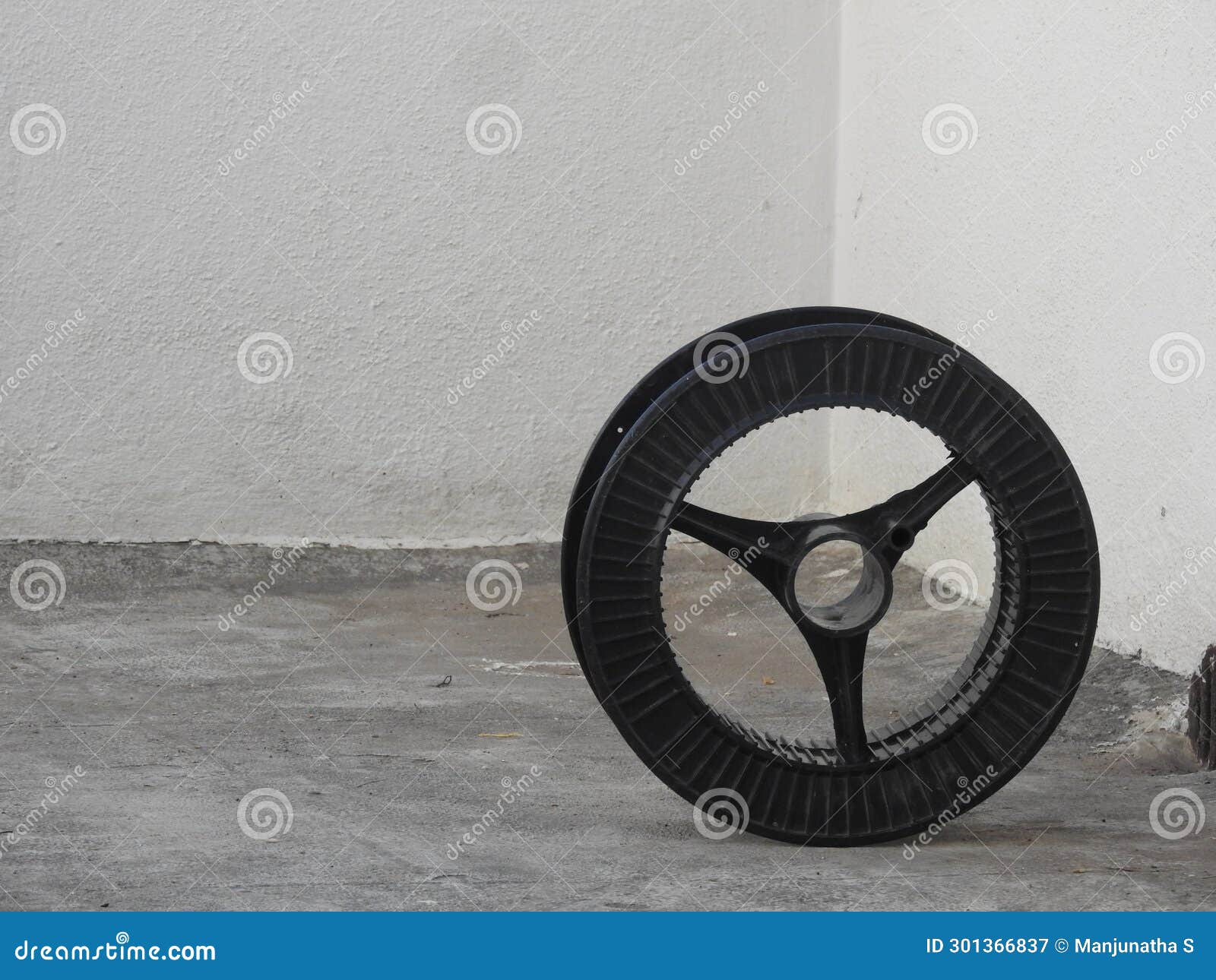 Black Color Wheel on a Floor Stock Image - Image of equipment, modern ...