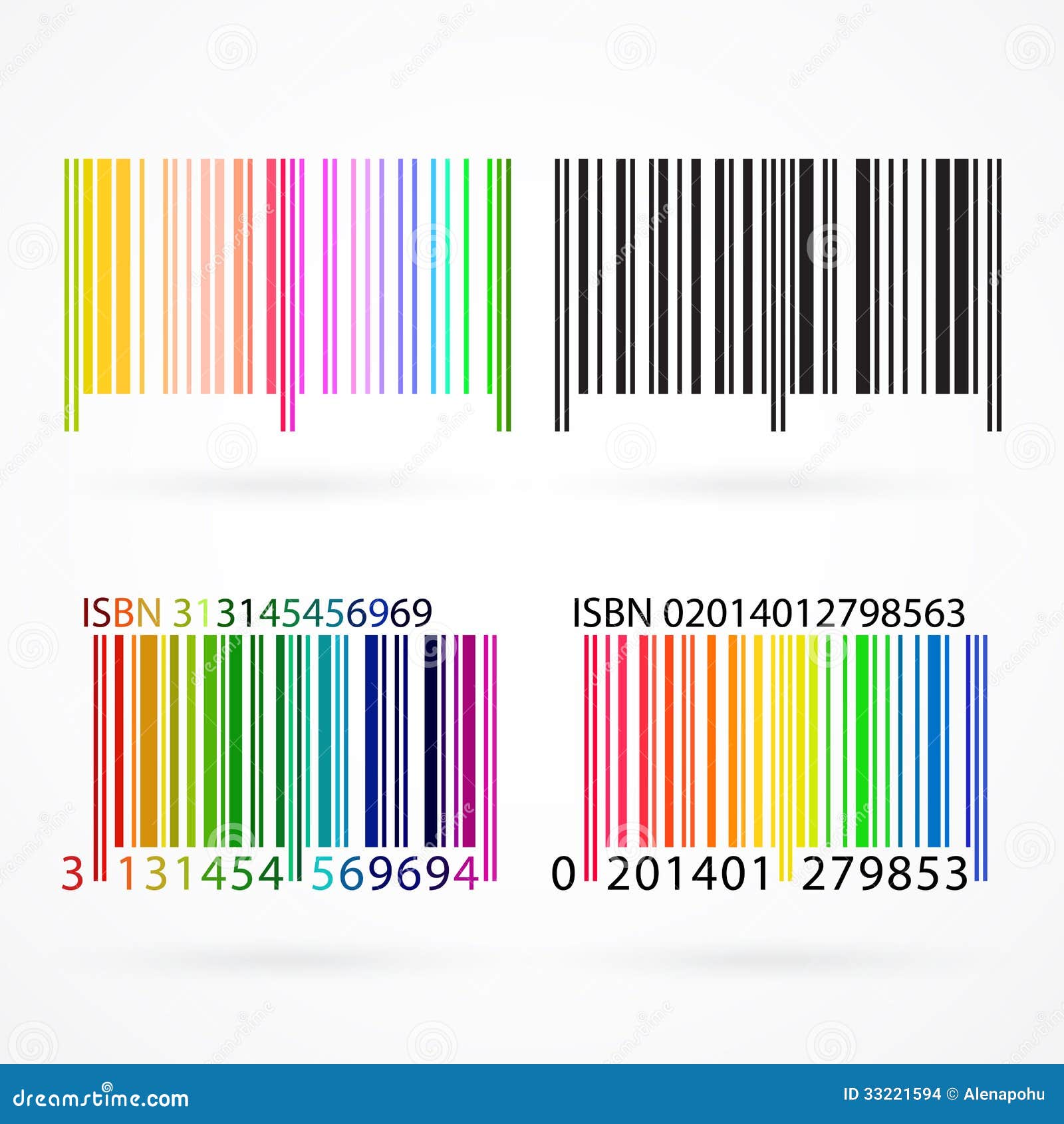 Black and Colored Barcode. Vector Illustration. Stock Vector ...