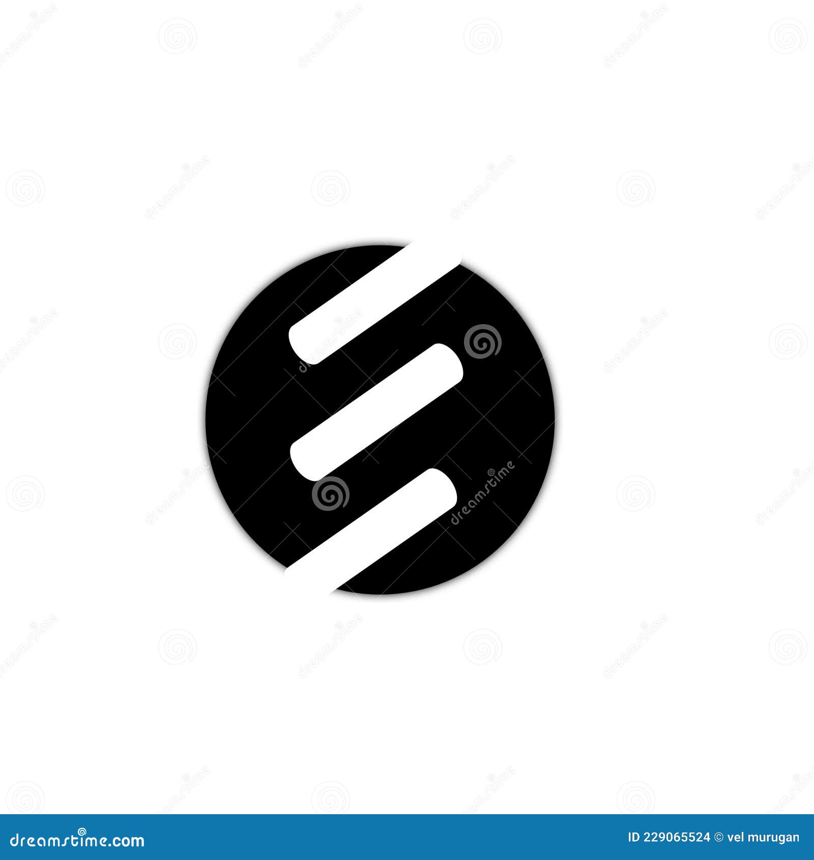 Black Colour Logo Designed by White Background Stock Illustration ...