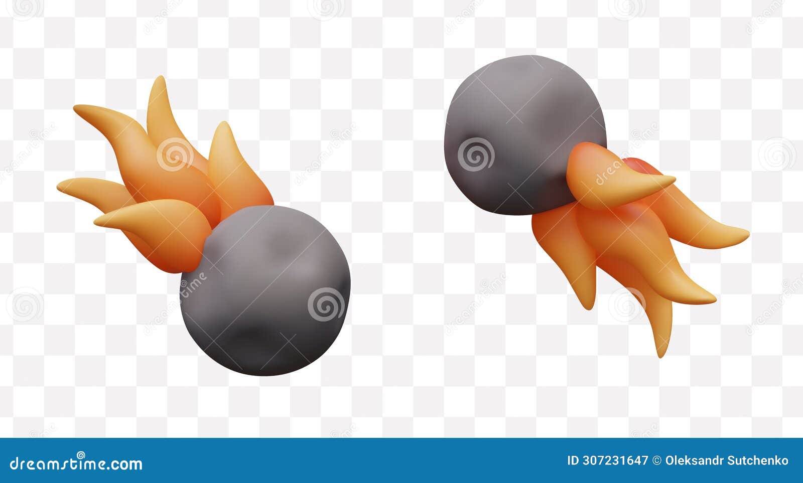 Round Fireball. Design Element Vector Illustration | CartoonDealer.com ...