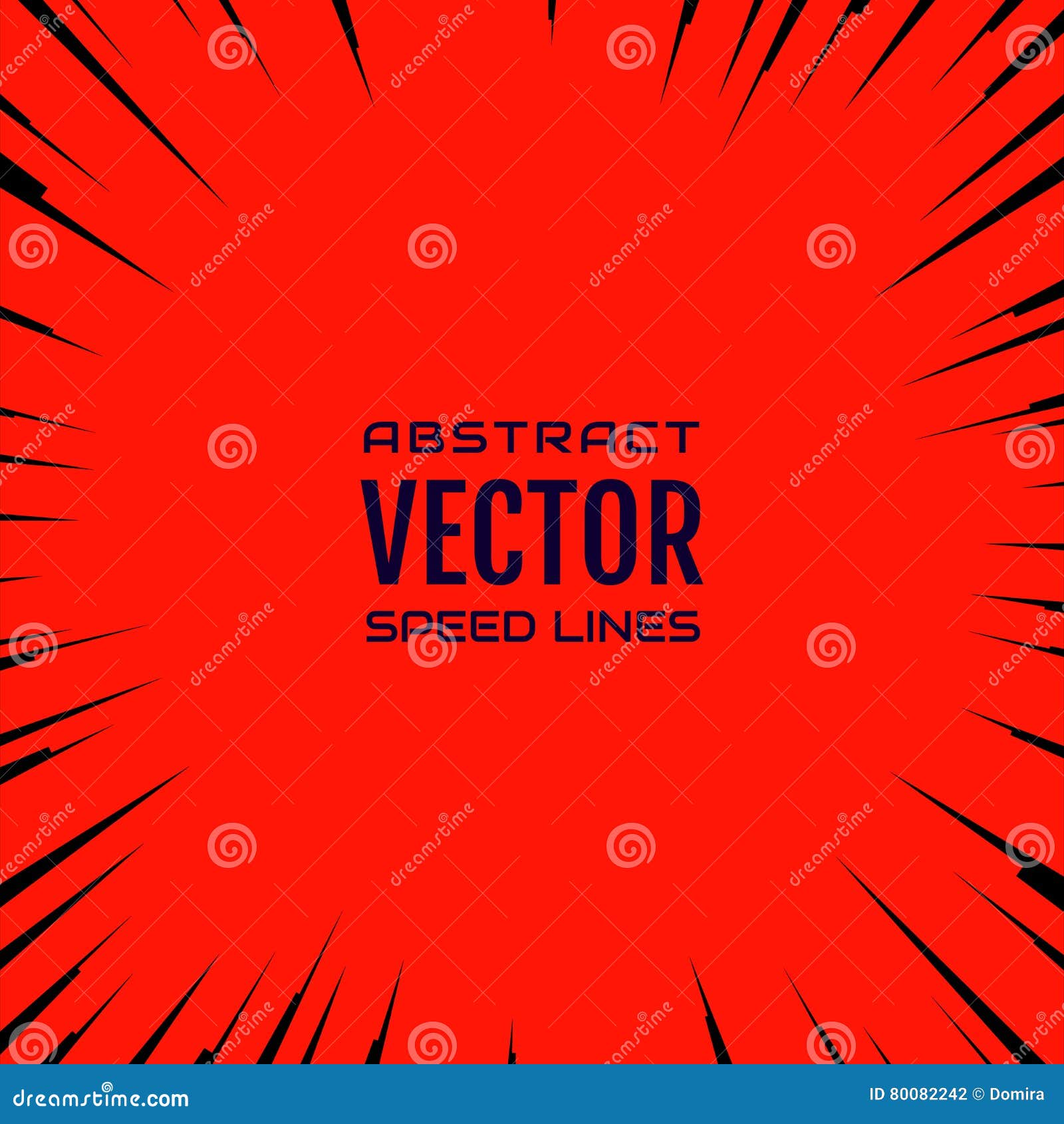 Black Comic Radial Speed Lines on Red Base. Effect Explosion Stock ...