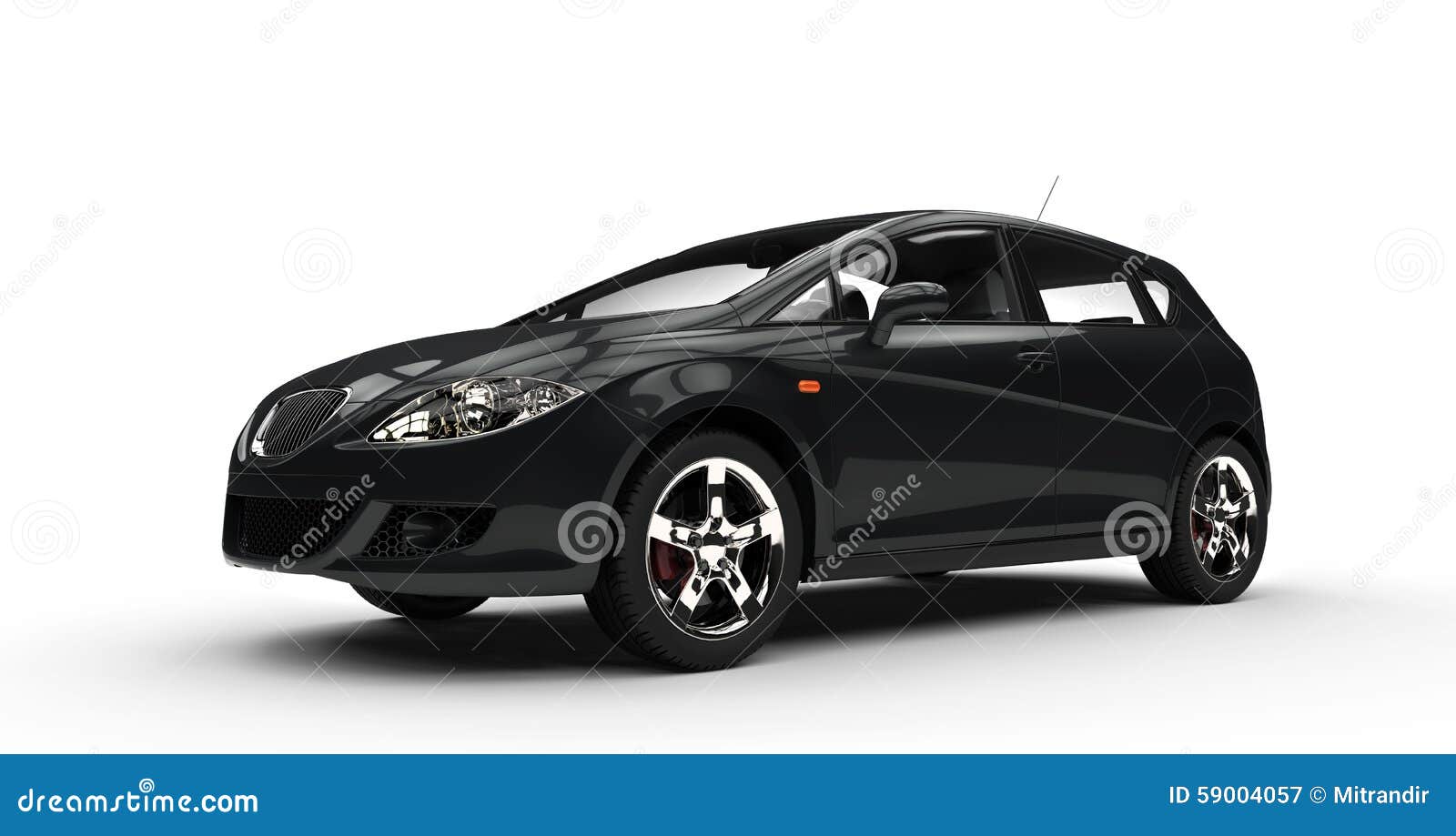 Black Compact Car stock image. Image of compact, metal - 59004057
