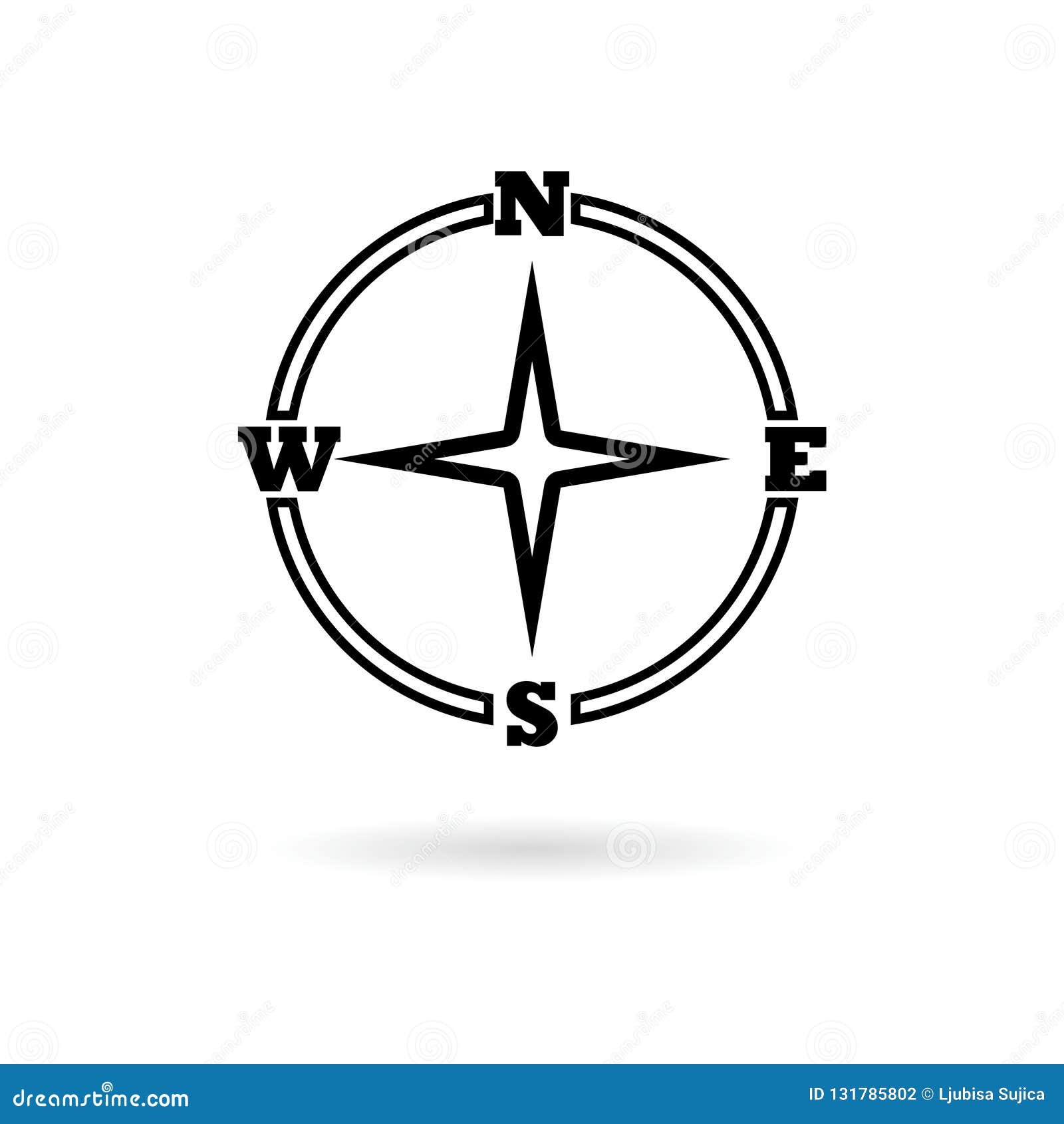 Black Compass icon or logo stock vector. Illustration of graphic ...