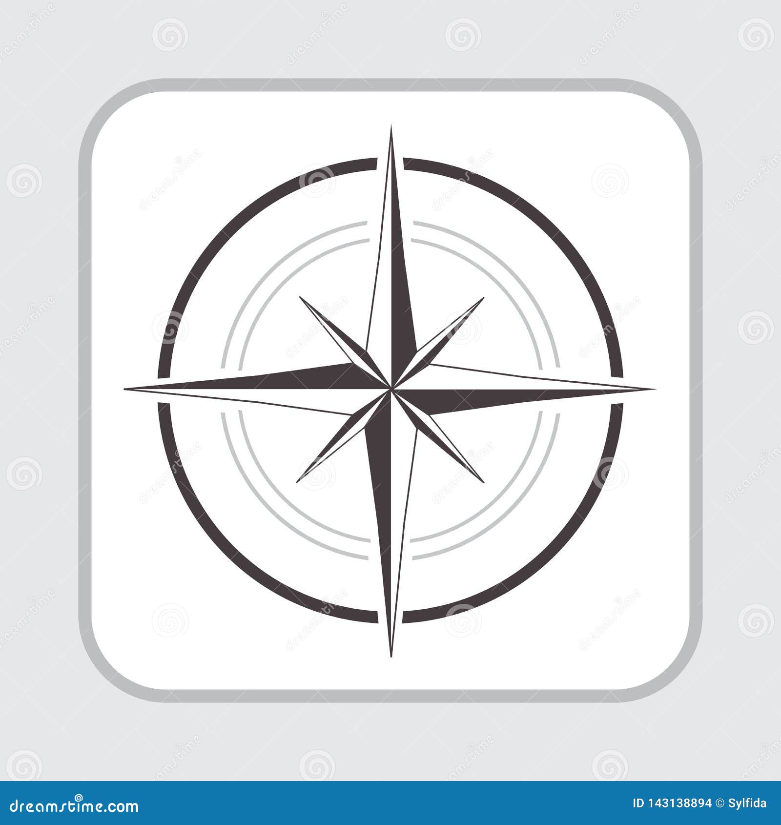 Black Compass Icon. Vector Illustration Stock Illustration ...