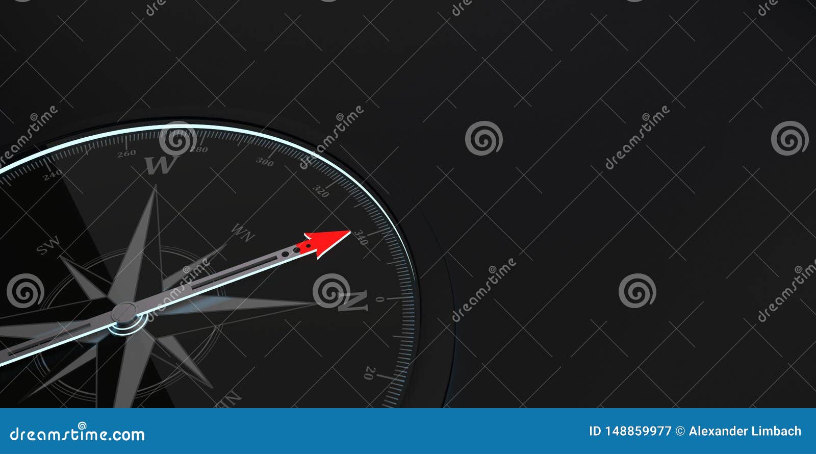 Black Compass Banner stock illustration. Illustration of direction ...