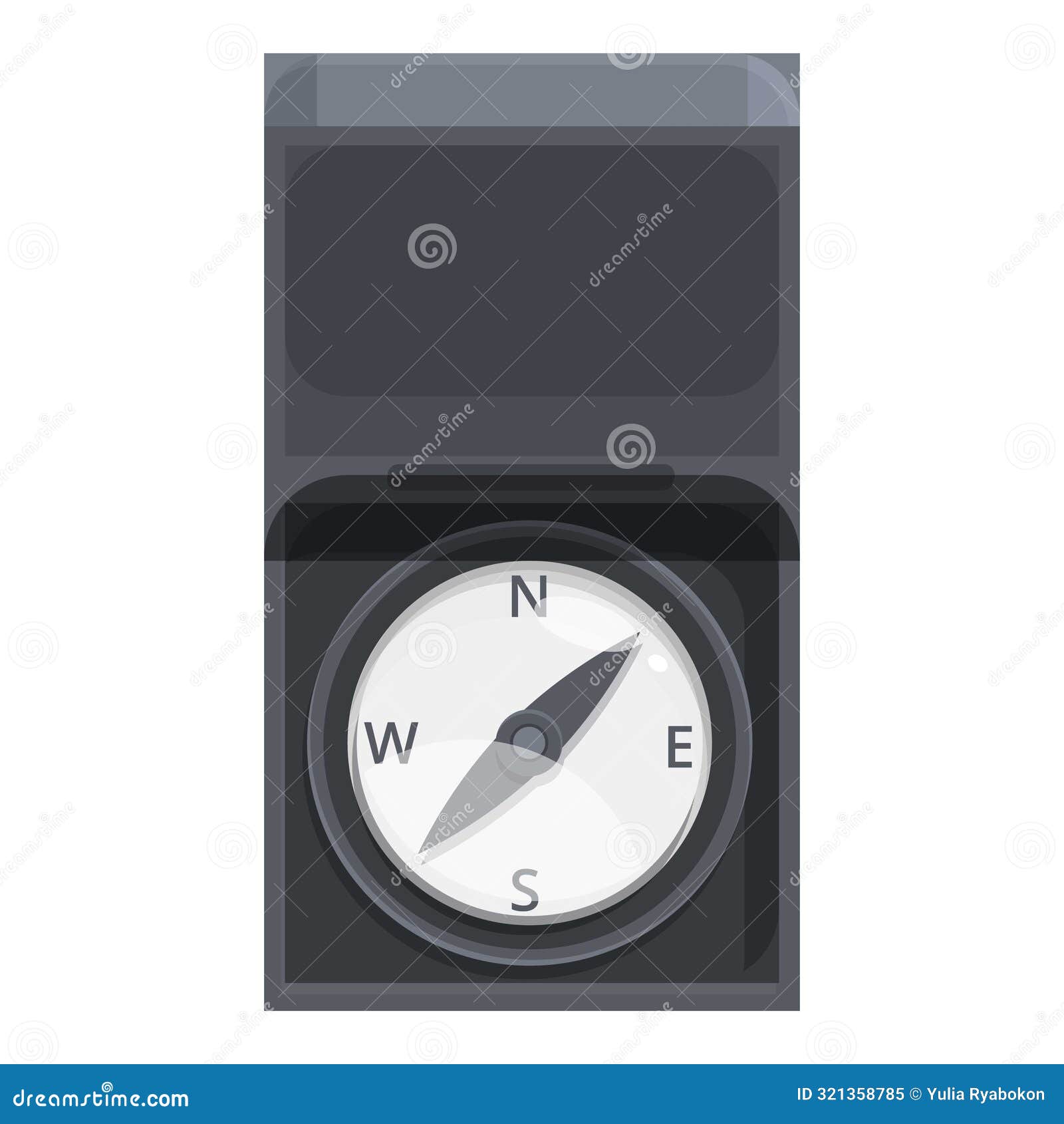 Black Compass Showing North Direction for Navigation in Closed Case ...