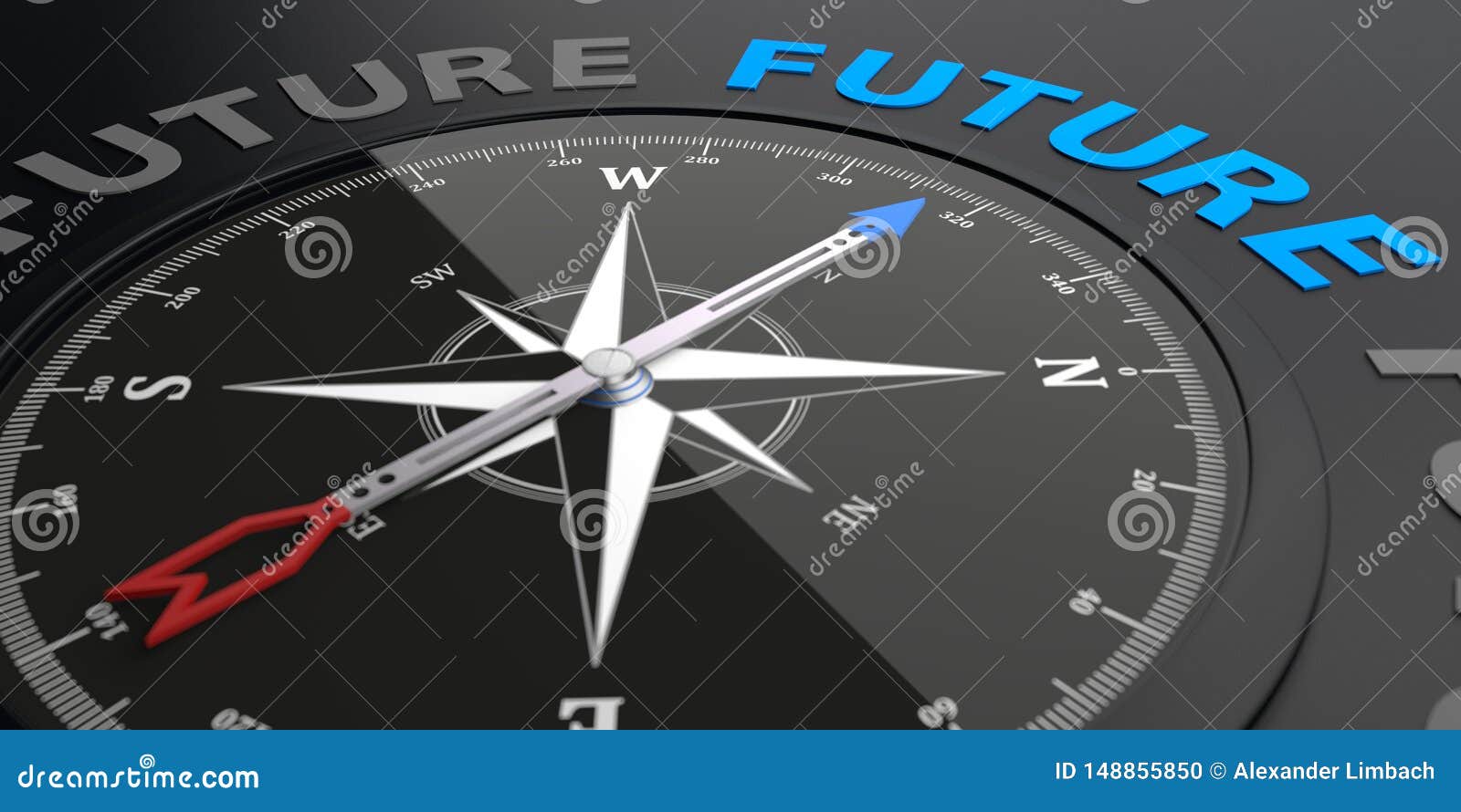 Black Compass Future stock illustration. Illustration of motivation ...