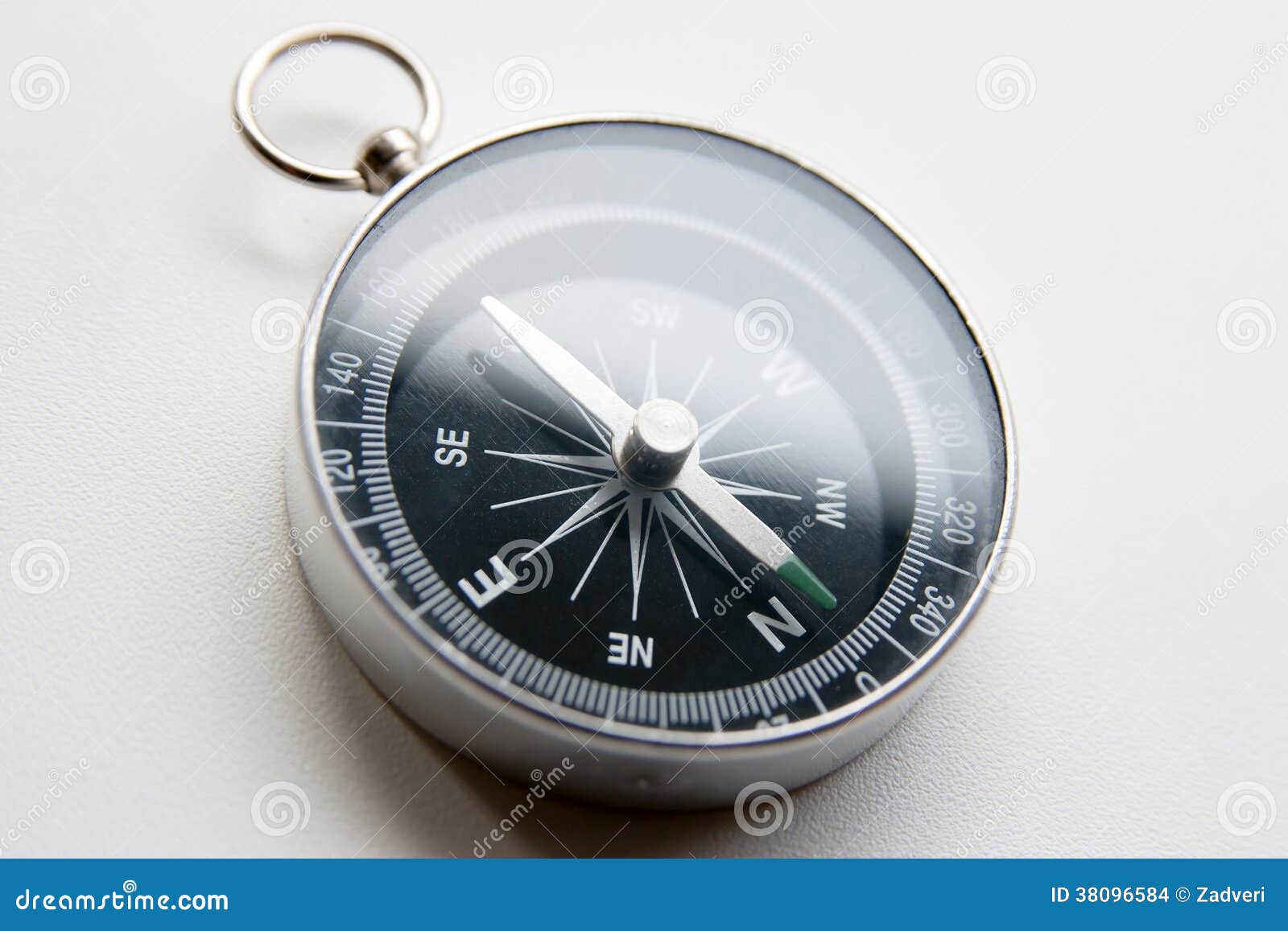 Black Compass on a White Background in Perspective Stock Photo - Image ...