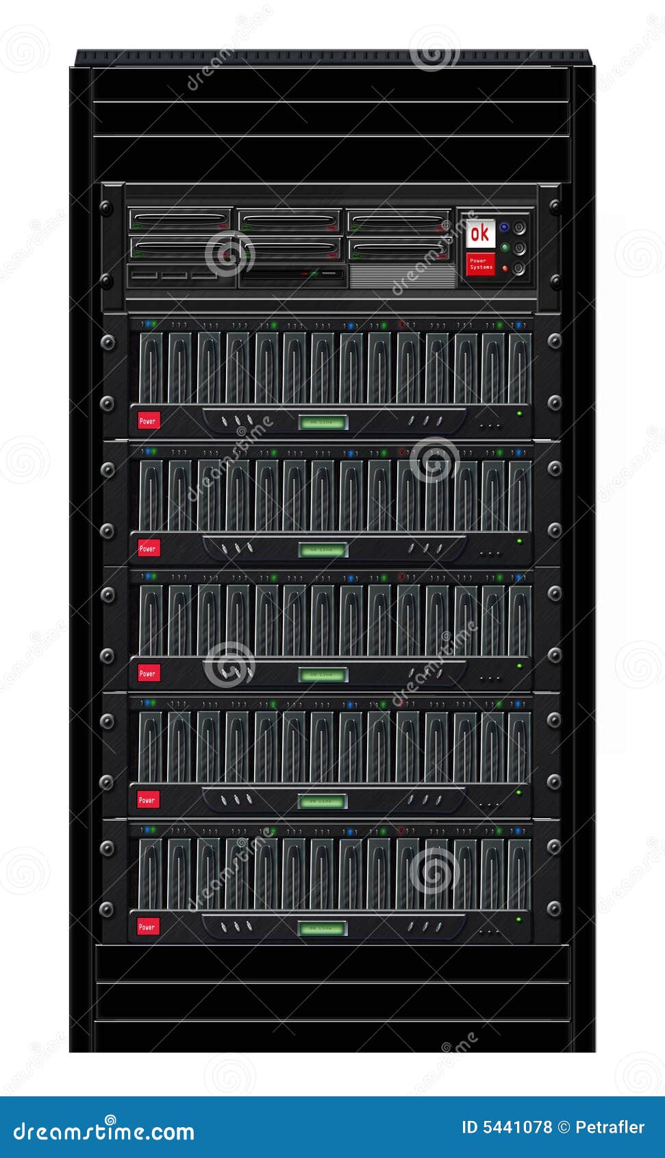 Black Computer Cabinet stock illustration. Illustration of mega - 5441078