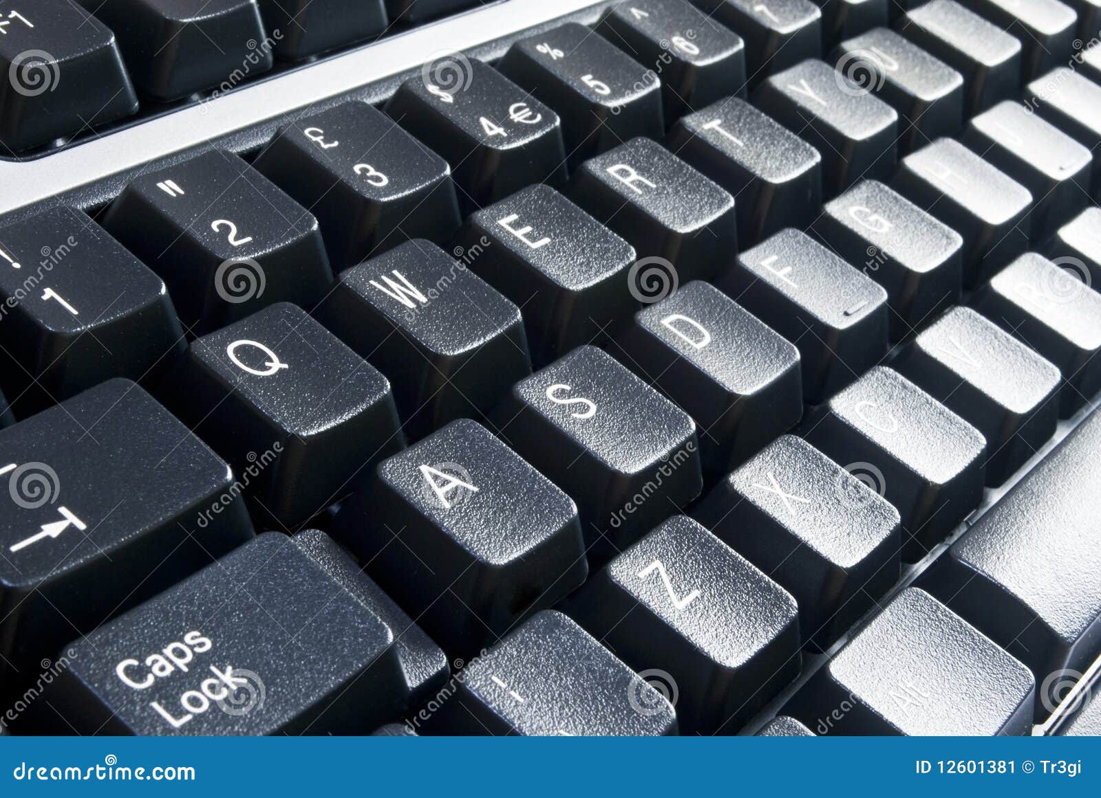Black computer keyboard stock image. Image of close ...