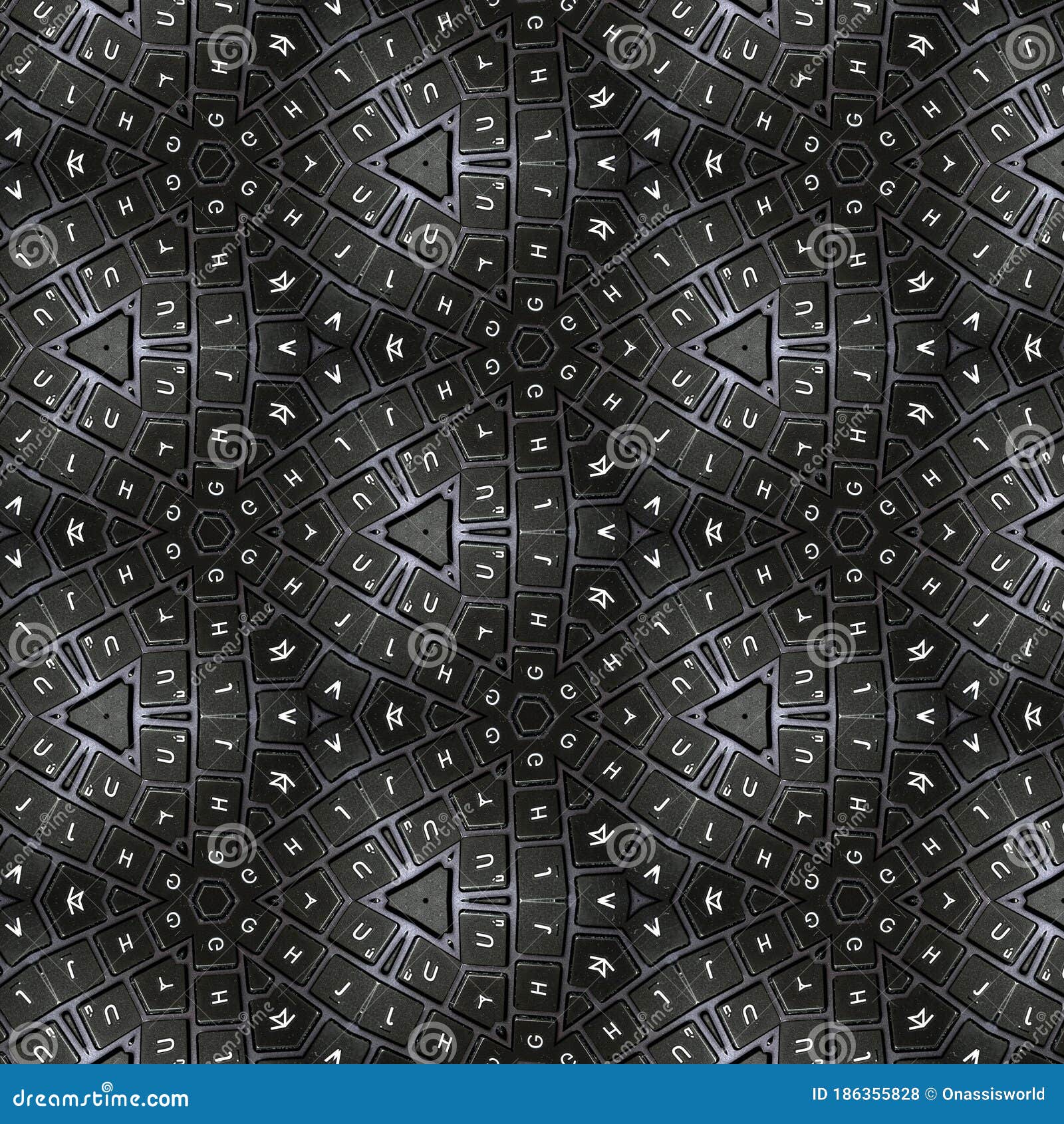 Black Computer Keyboard Abstract Background Stock Illustration ...