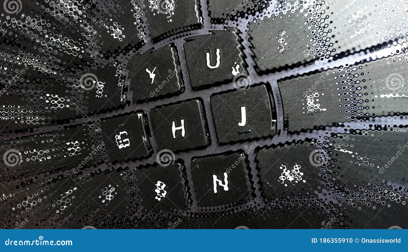 Black Computer Keyboard Abstract Background Stock Illustration ...