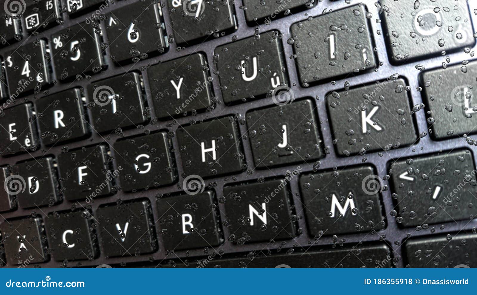 Black Computer Keyboard Abstract Background Stock Illustration ...