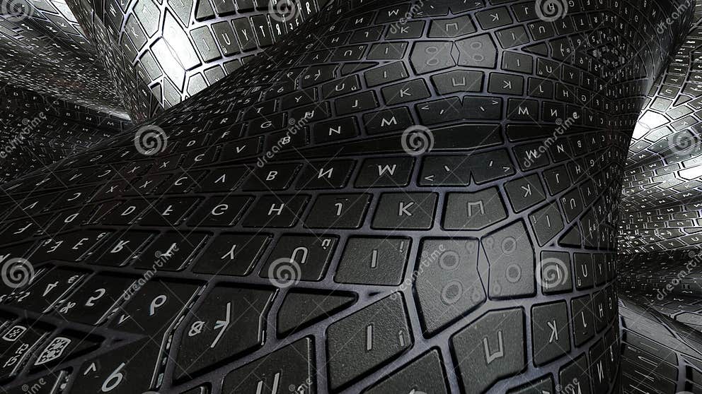 Black Computer Keyboard Abstract Background Stock Illustration ...