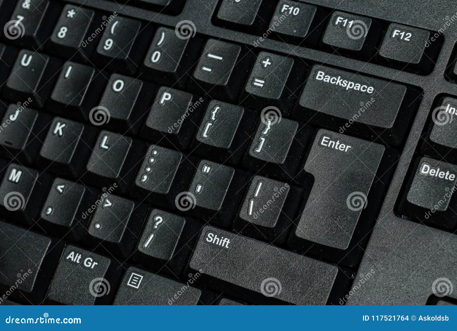 Black computer keyboard stock photo. Image of electronics - 117521764