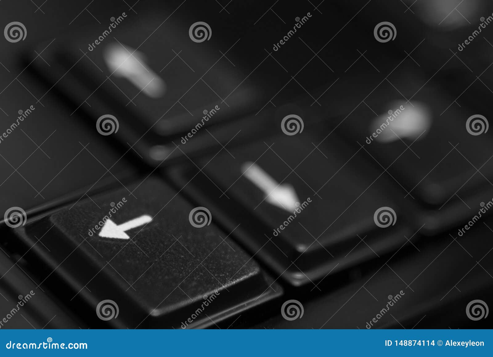 Black Computer Keyboard Close Up Stock Photo - Image of panel, control ...