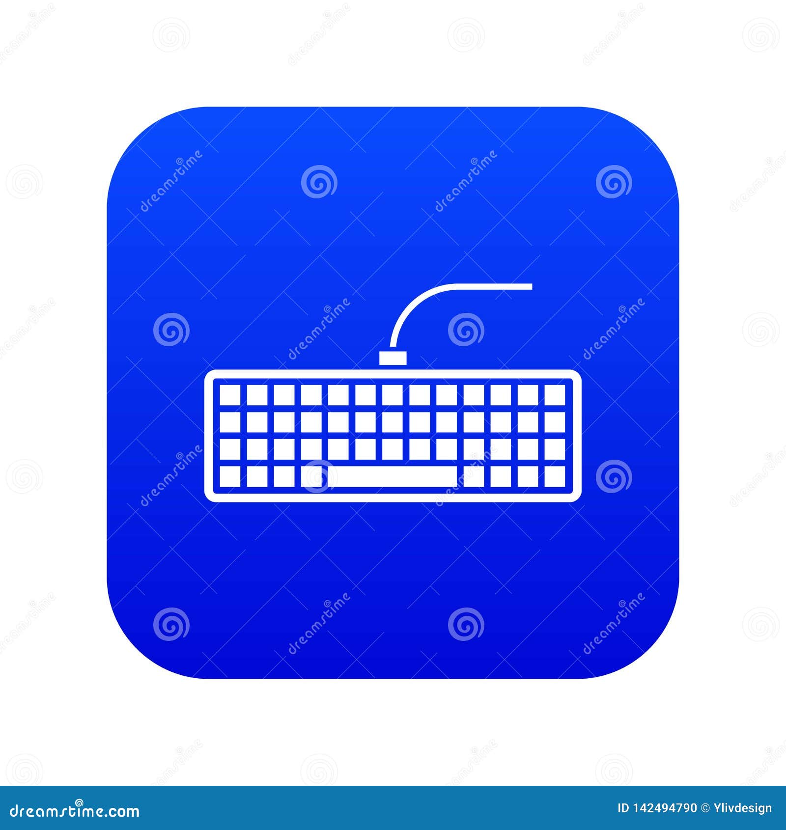 Black Computer Keyboard Icon Digital Blue Stock Vector - Illustration ...