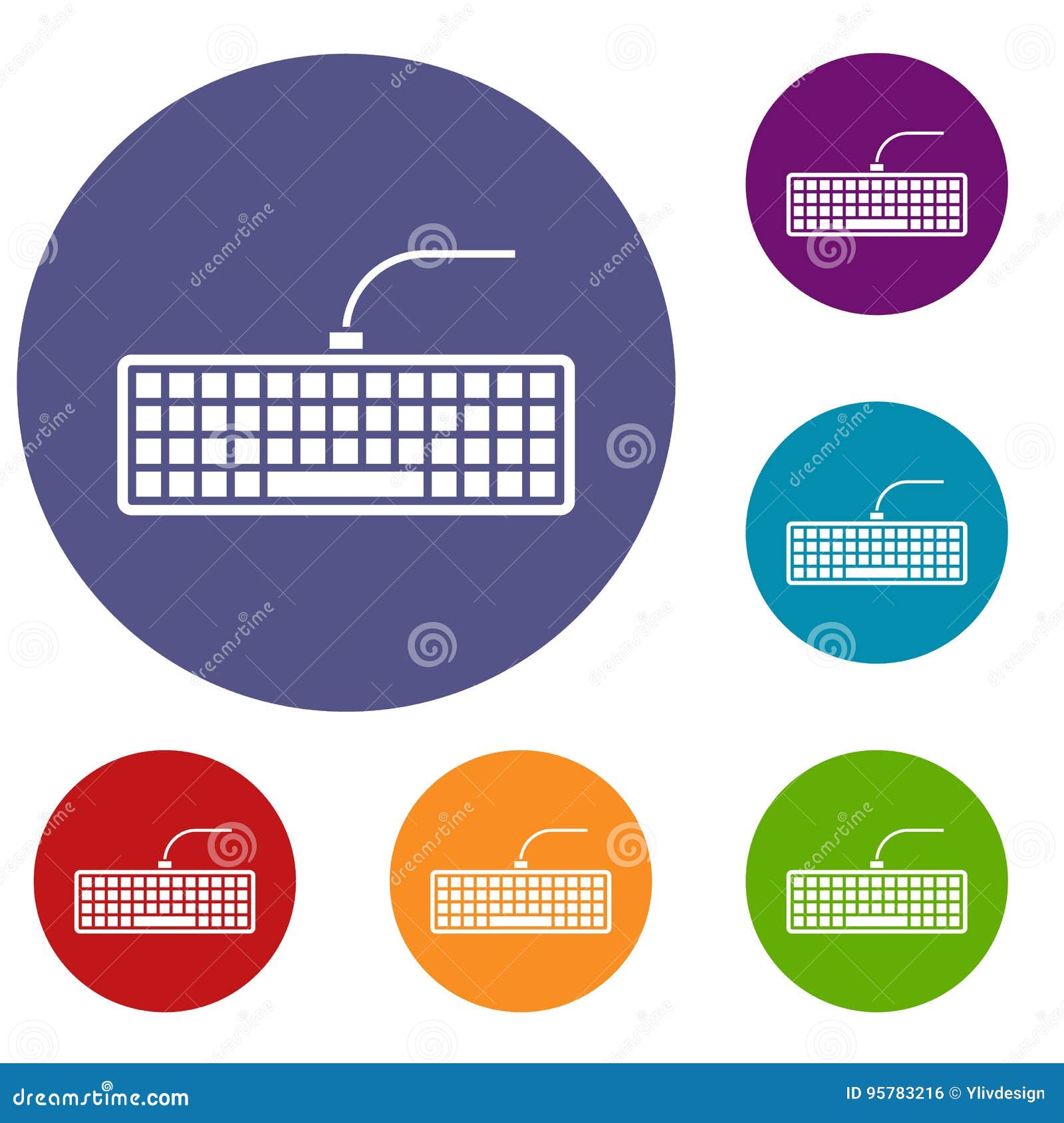 Black Computer Keyboard Icons Set Stock Vector - Illustration of ...