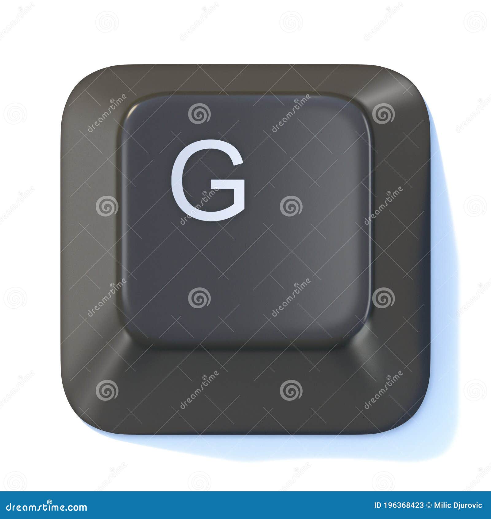 Black Computer Keyboard Key Letter G 3D Stock Illustration ...
