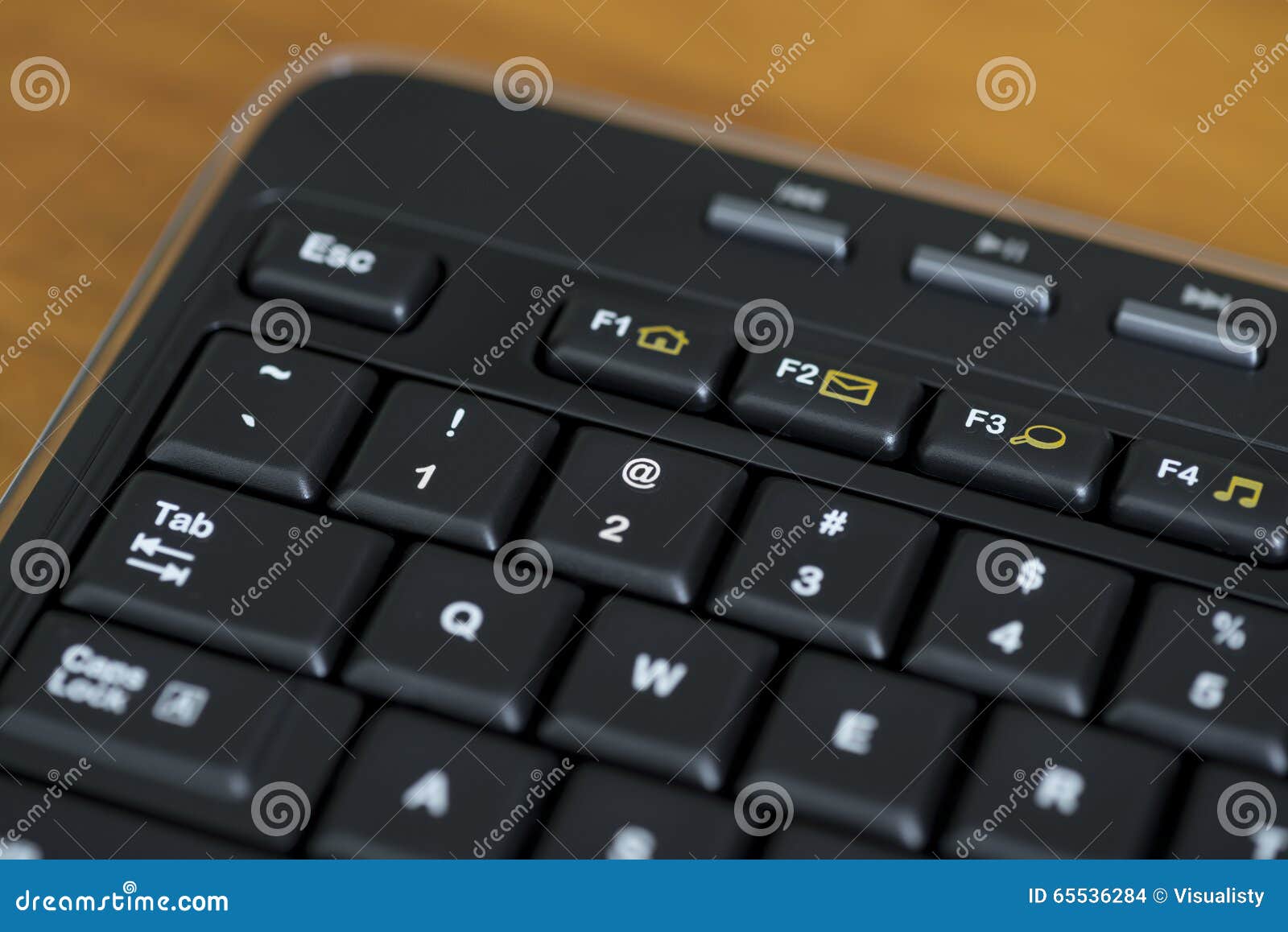 Black Computer Keyboard @ Key Stock Photo - Image of sign, keyboard ...