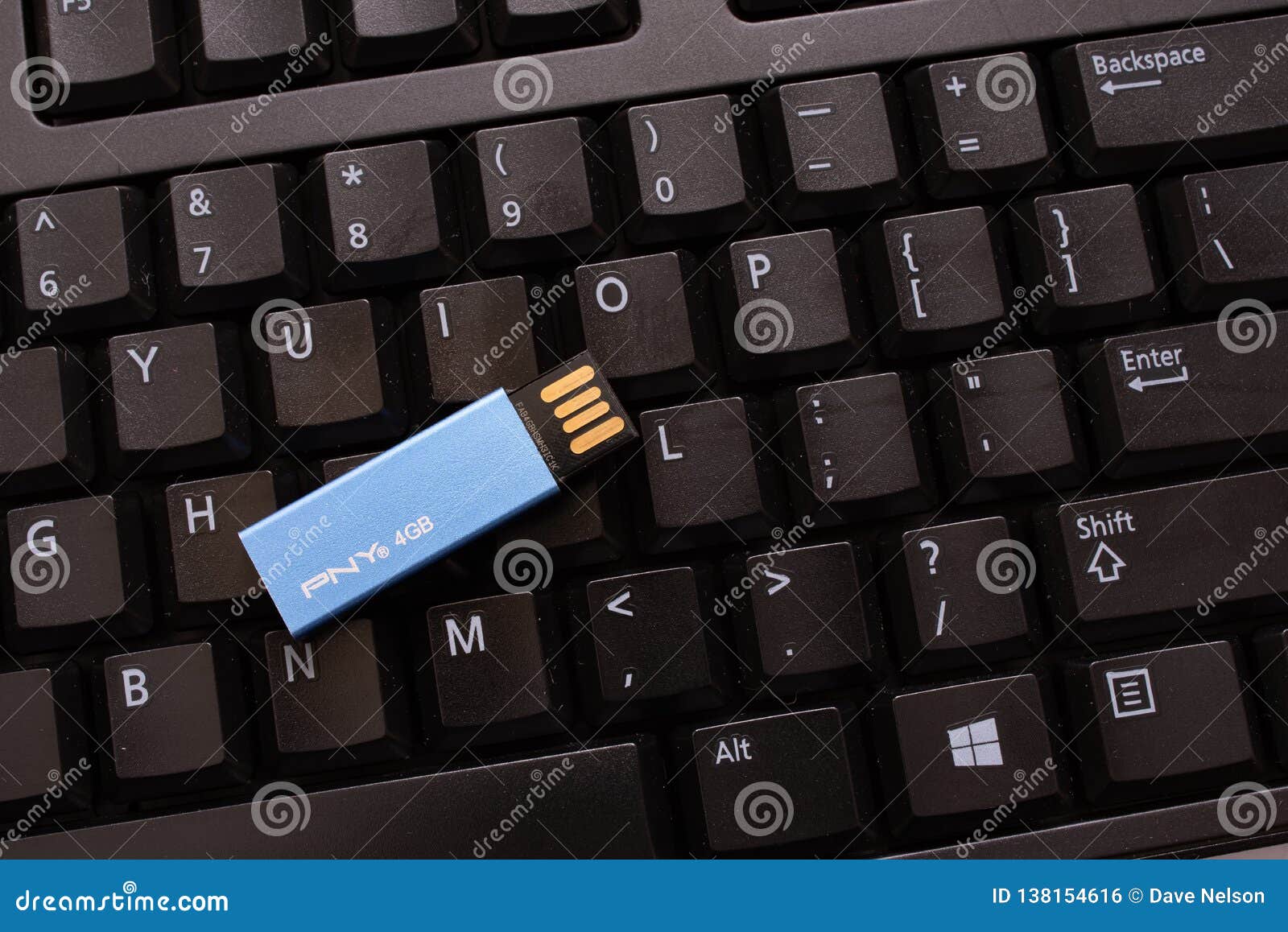 Keyboard with Miniature USB Drive Editorial Photo - Image of drive ...