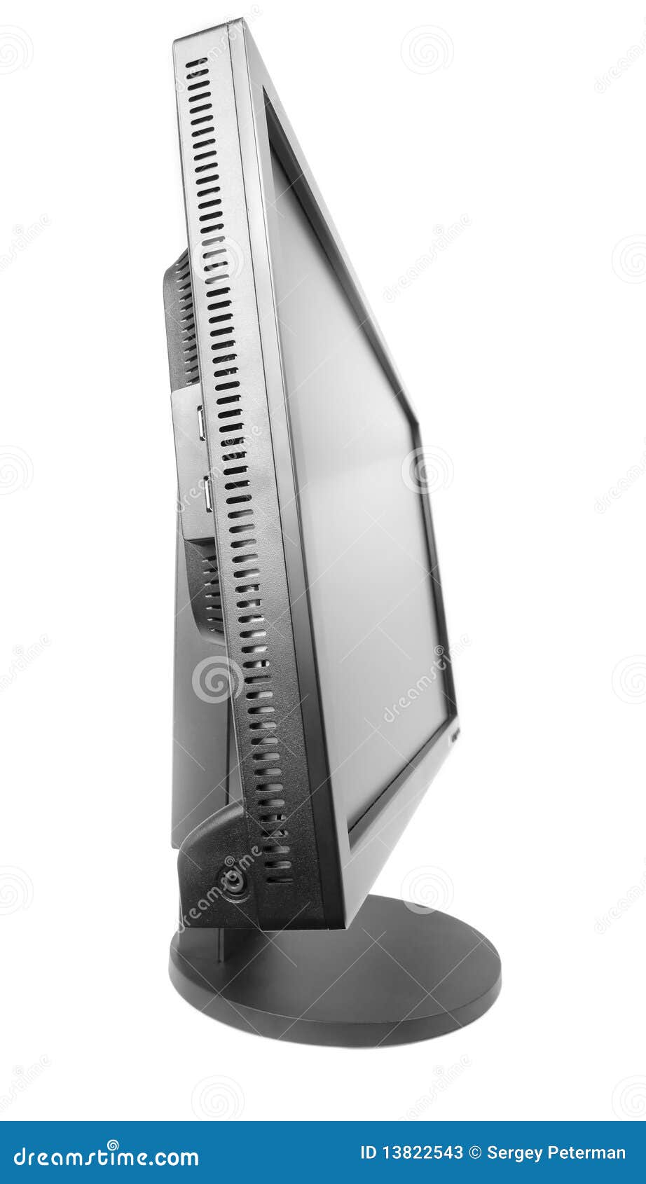 Black computer lcd monitor stock image. Image of stand - 13822543
