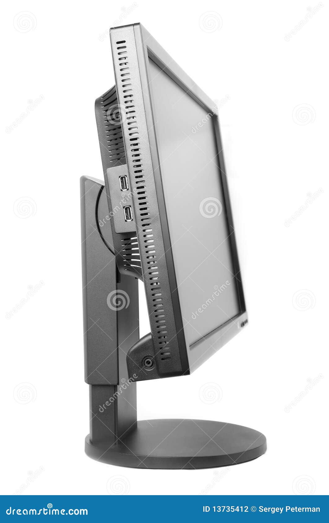 Black computer monitor stock photo. Image of flatscreen - 13735412