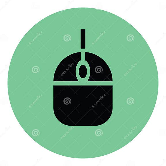 Black computer mouse, icon stock vector. Illustration of graphic ...