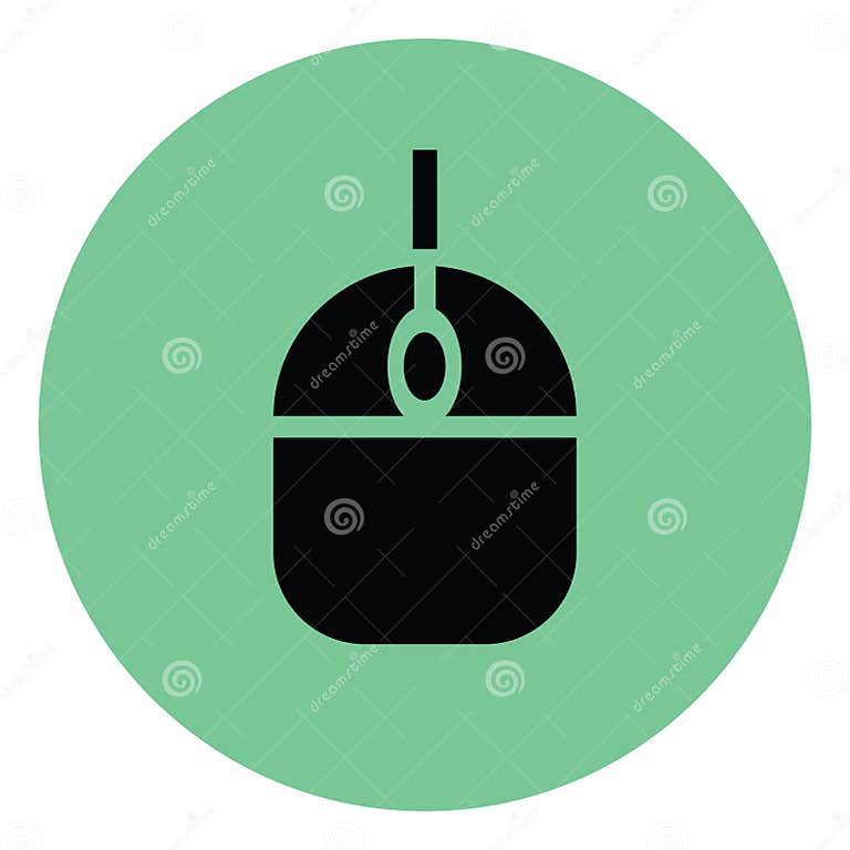 Black computer mouse, icon stock vector. Illustration of graphic ...