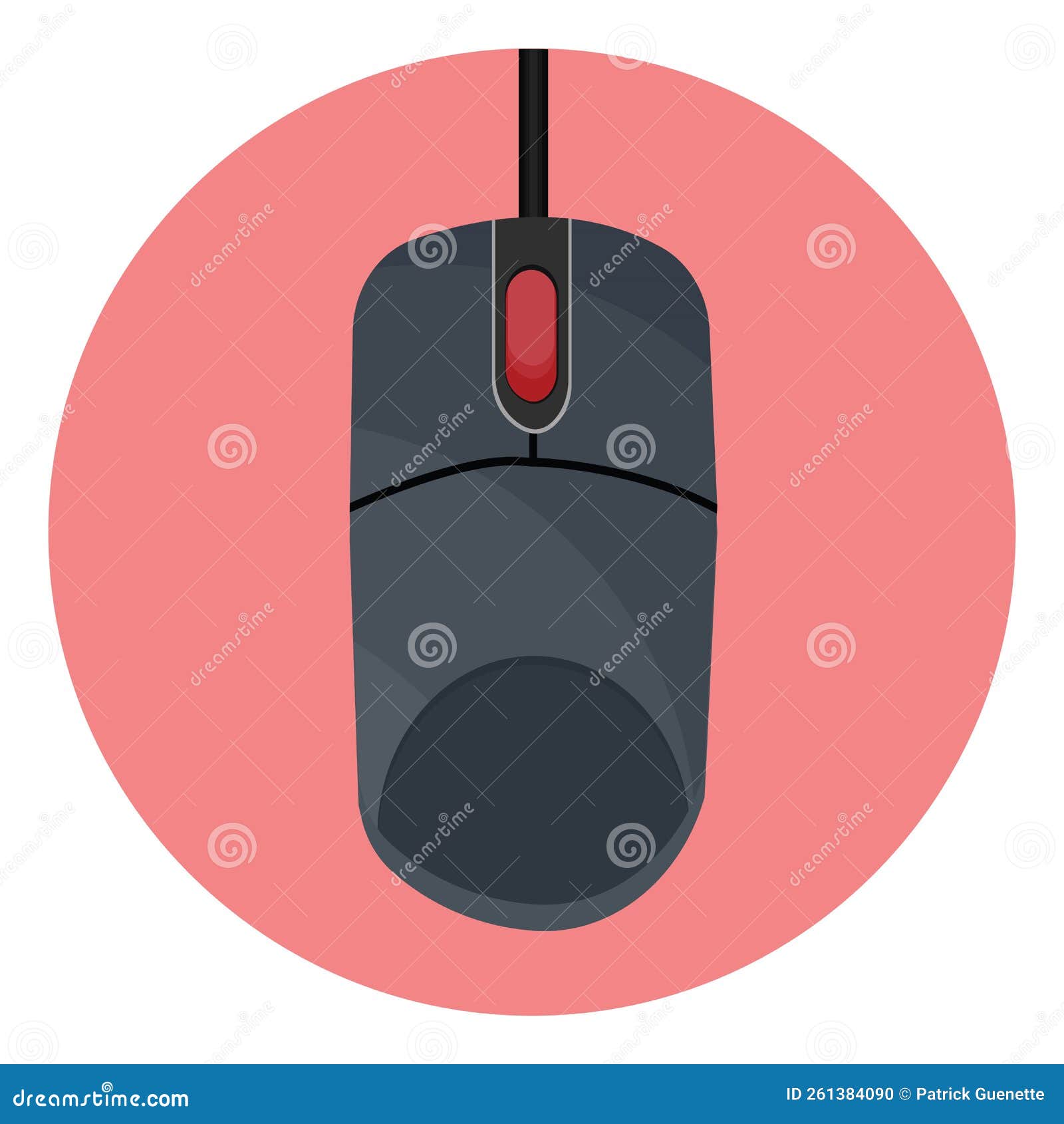 Black computer mouse, icon stock vector. Illustration of website ...