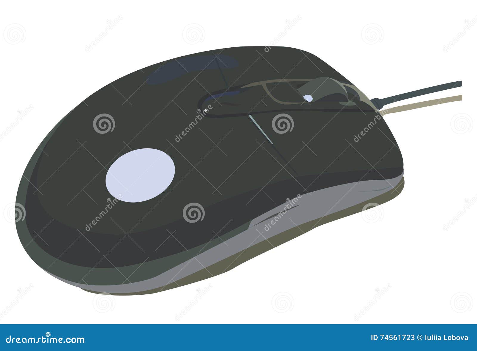 Black computer mouse stock vector. Illustration of single - 74561723