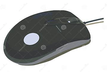 Black computer mouse stock vector. Illustration of single - 74561723