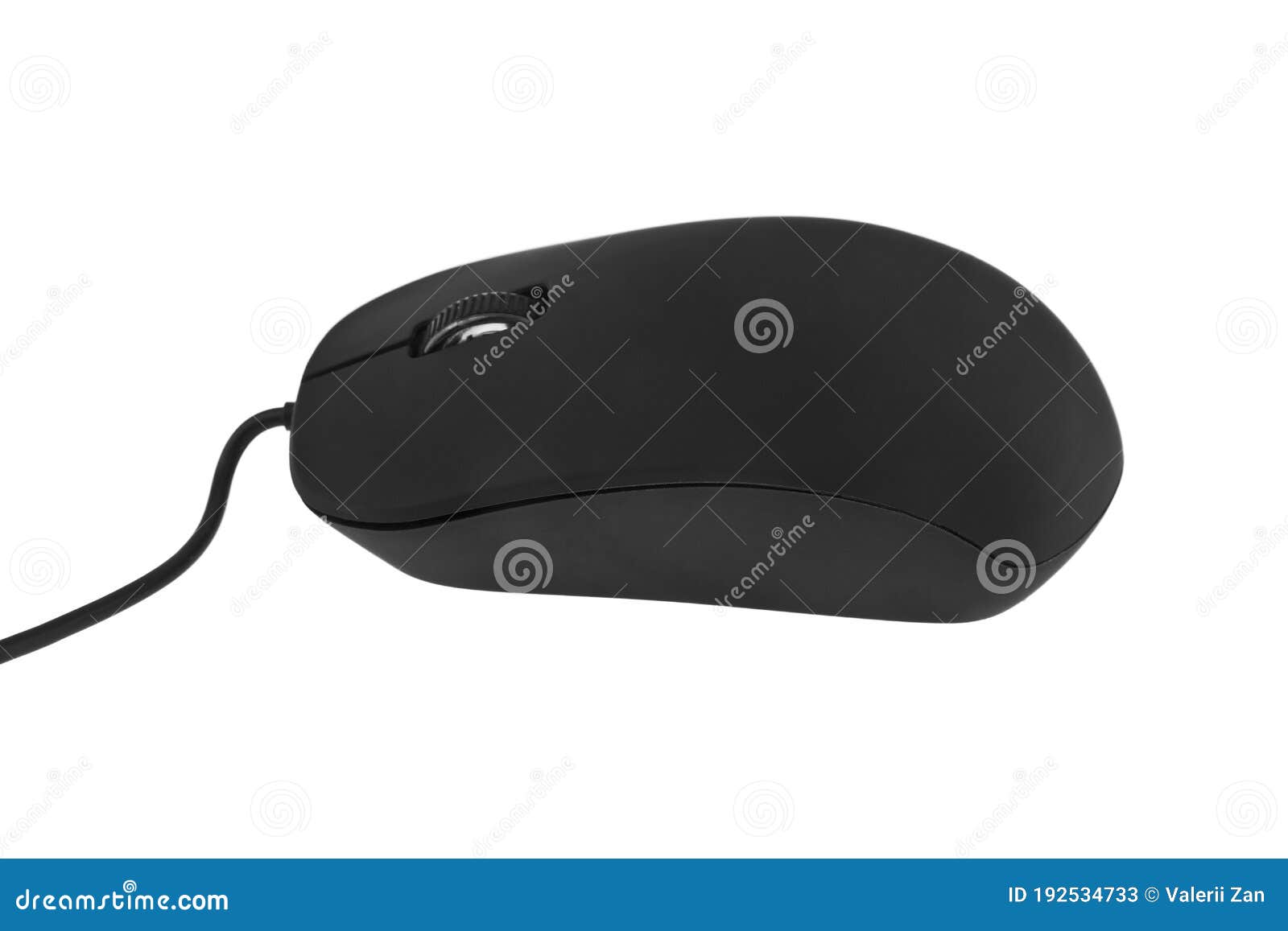 Black Computer Mouse Isolated on White Background Stock Image - Image ...