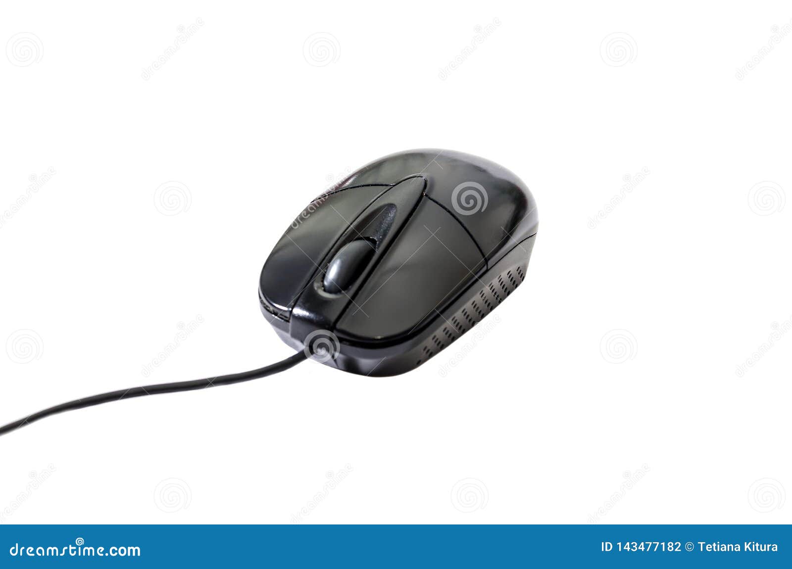 Black Computer Mouse Isolated on White Background Stock Photo - Image ...