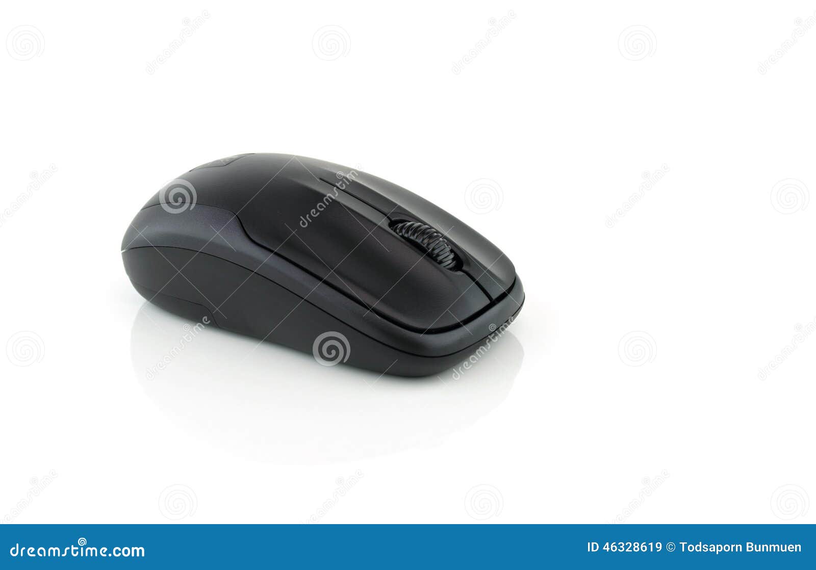 Black Computer Mouse Isolated on White Background Stock Image - Image ...