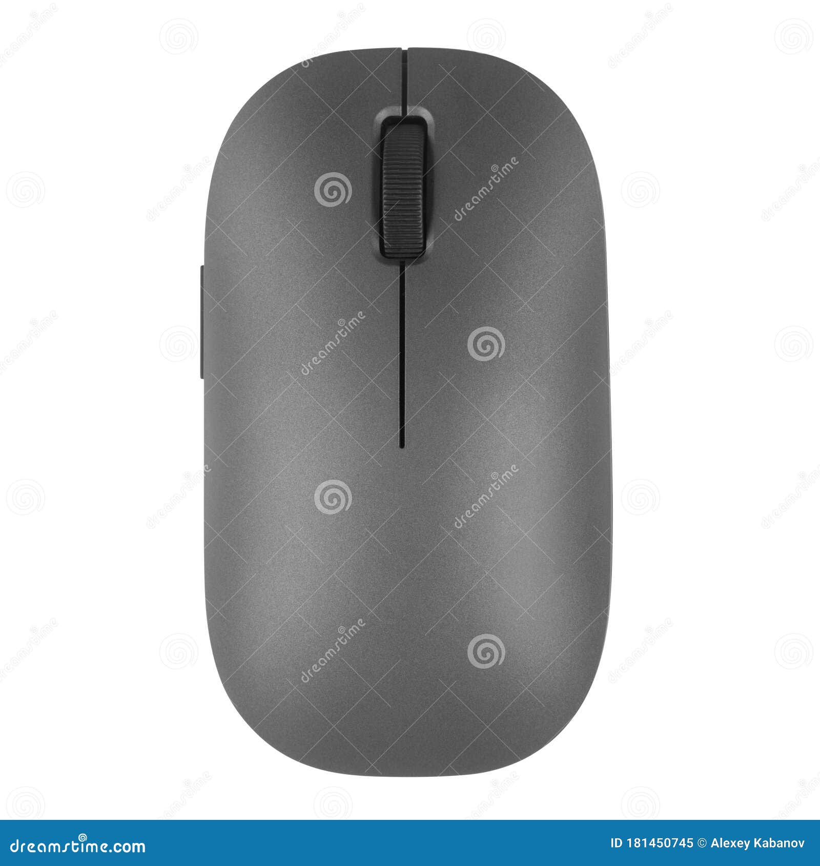 Black Computer Mouse Isolated on White Background. Minimalistic Modern ...