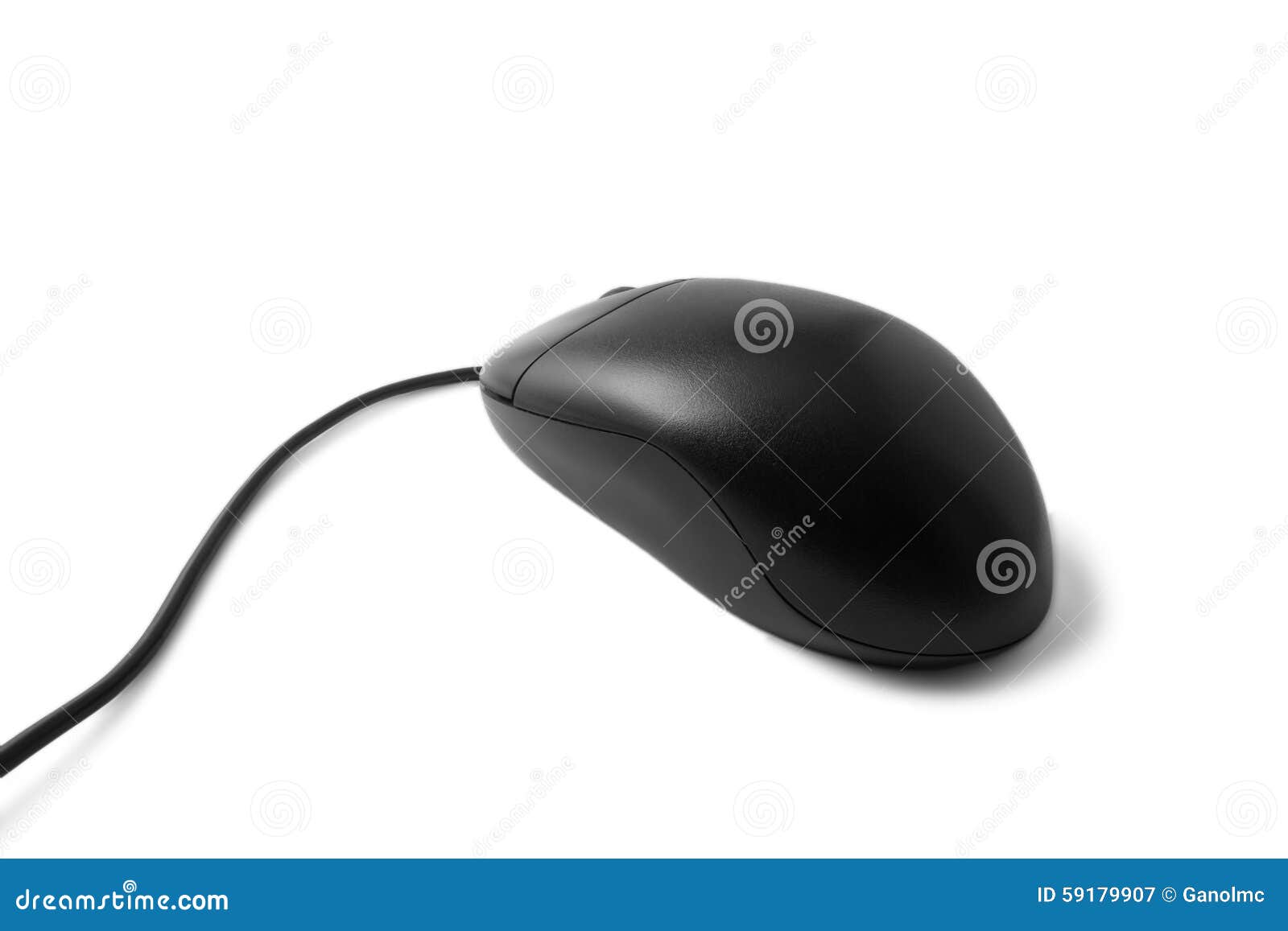 Black Computer Mouse Isolated on White Background Stock Image - Image ...